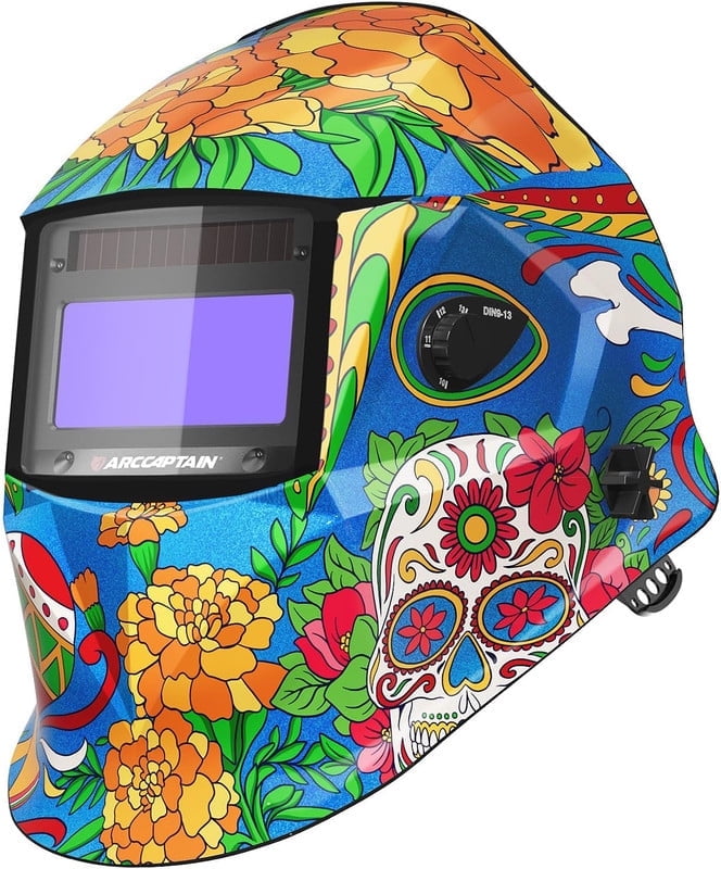 ARCCAPTAIN Welding Helmet Auto Darkening, Large View Welding Hood Mask ...