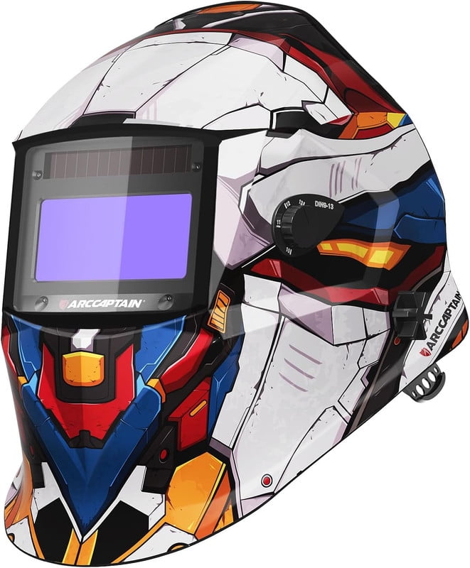 ARCCAPTAIN Welding Helmet Auto Darkening, Large View Welding Hood Mask ...