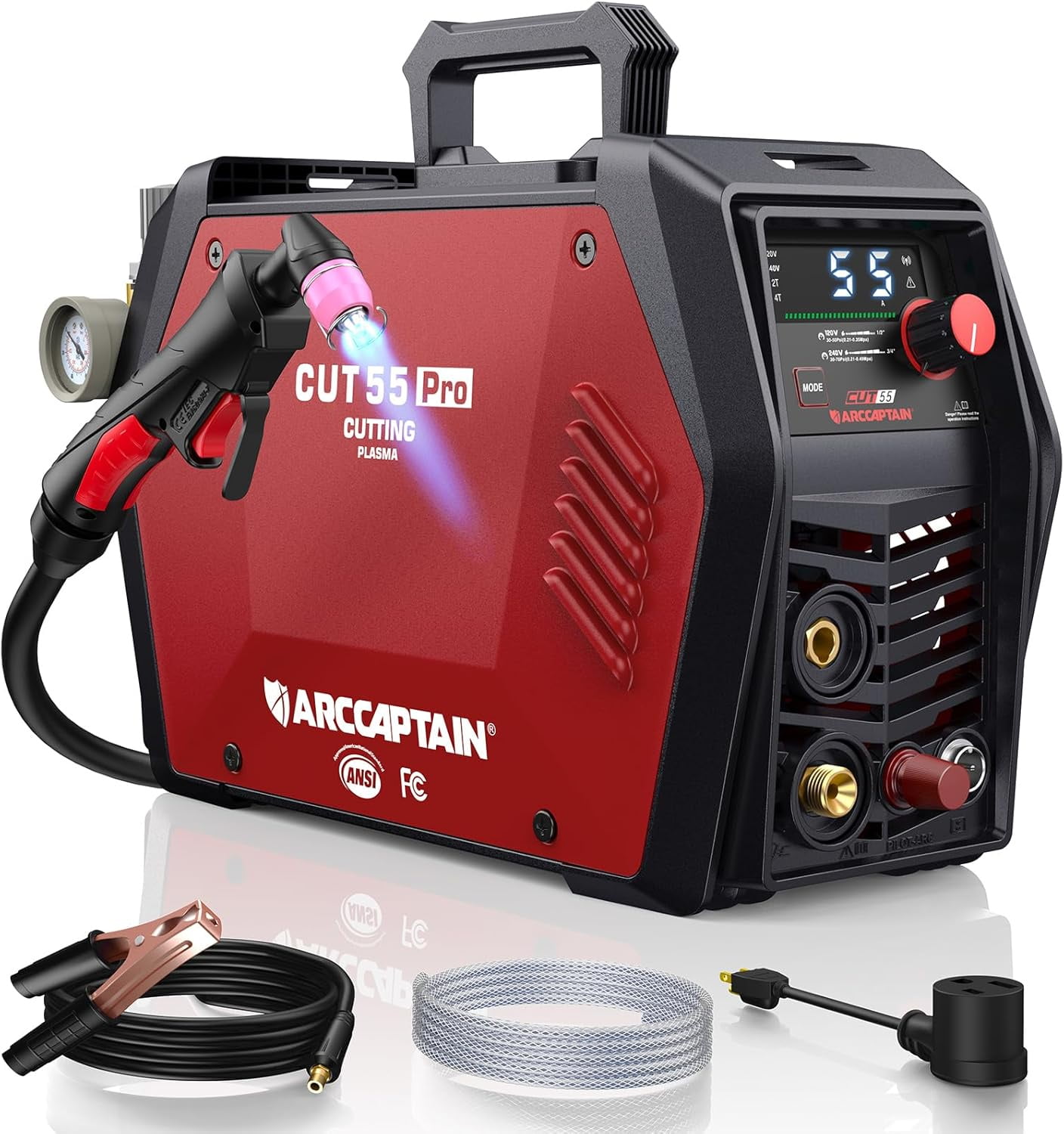 ARCCAPTAIN iControl Cut55 Pro Non-Touch Pilot Arc Plasma Cutter, w/ APP ...