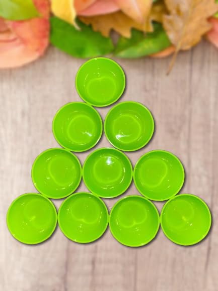 ARCCLAY Set of 10 Plastic Solid Mixing Bowl Microwave Safe Unbreakable ...