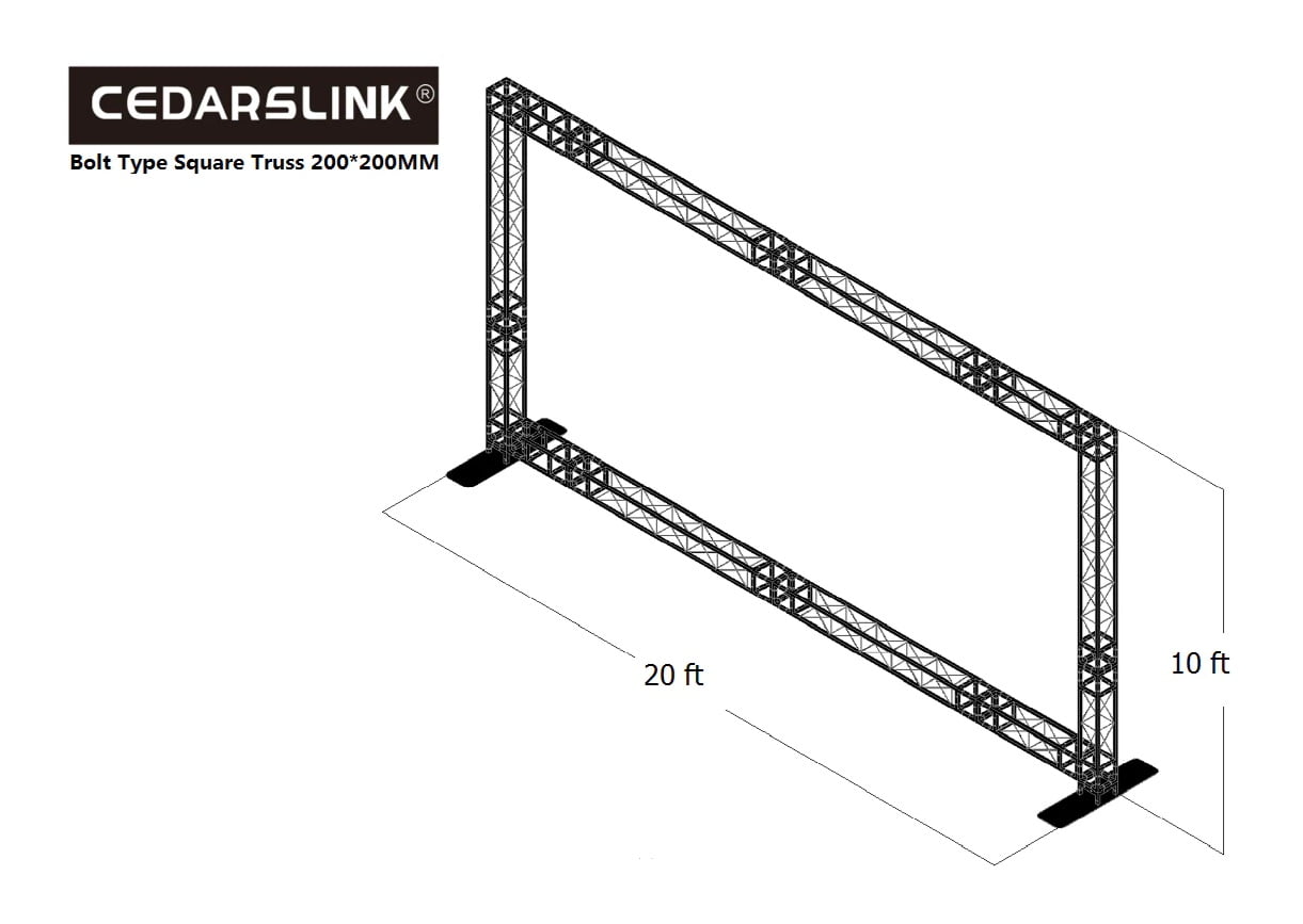 ARCH 10 20 Ft width 10 Ft Height Rectangle Arch Truss System - Walmart.com