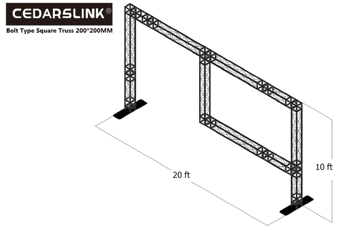 ARCH 16 20 Ft Width 10 Ft Height Arch Truss W/L Shape - Walmart.com