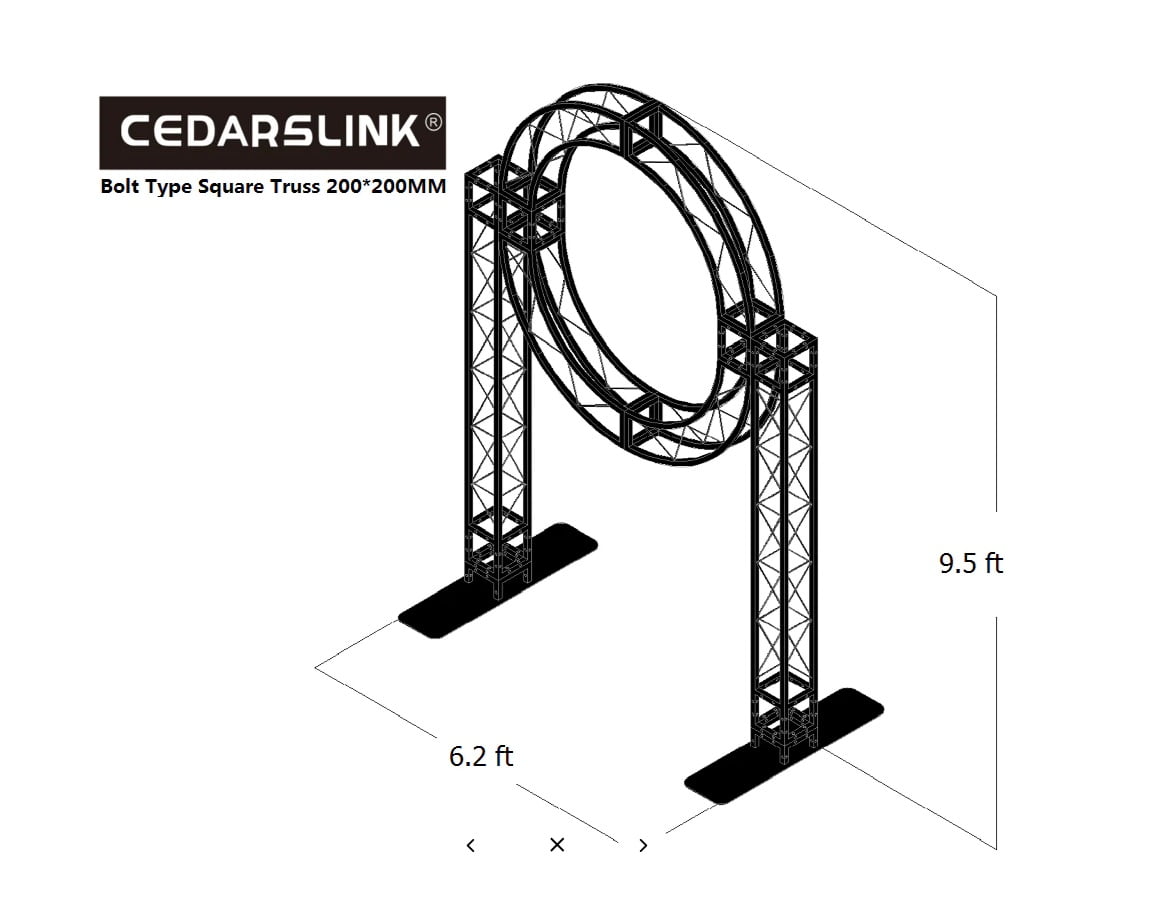 ARCH 7 Circular Trussing System 9.5 ft Height 6.2 ft Width - Walmart.com