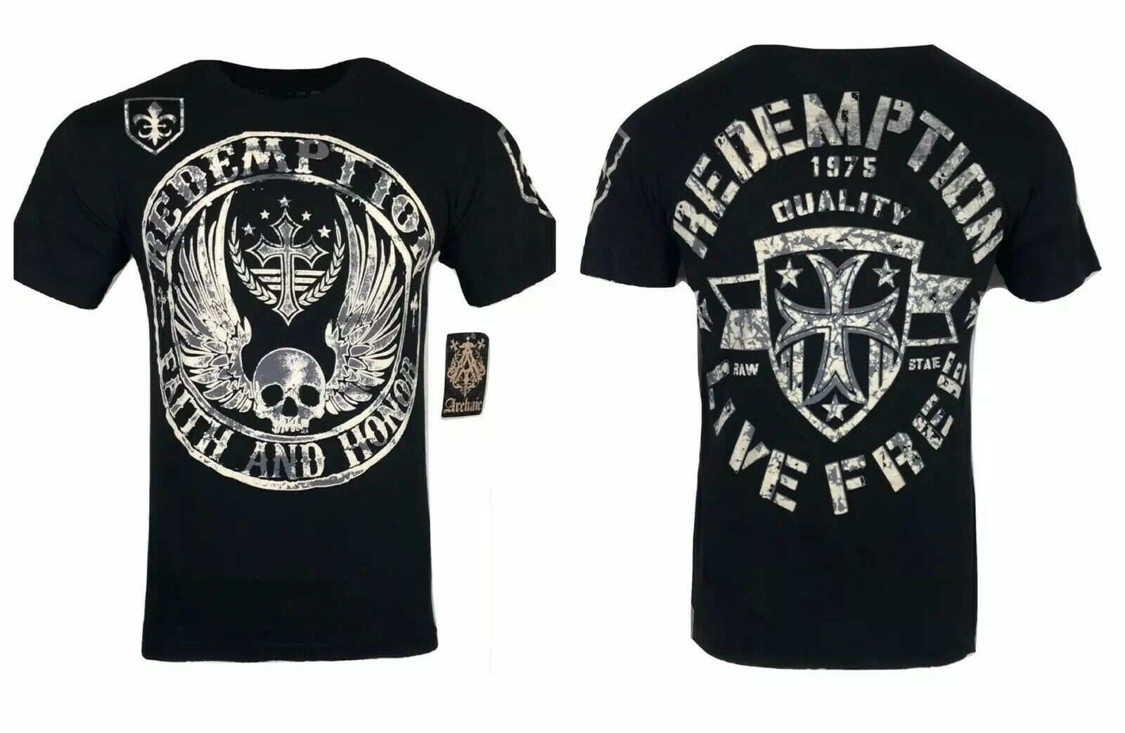ARCHAIC AFFLICTION Men's T-Shirt MIDKNIGHT Premium Athletic Tattoo ...