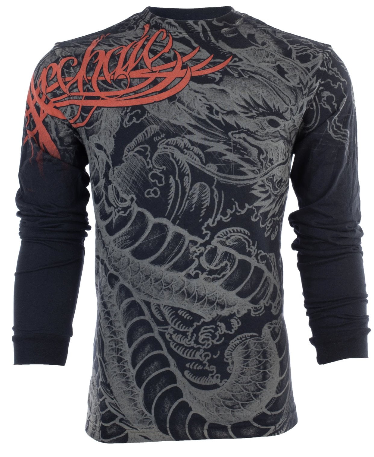 ARCHAIC BY AFFLICTION Men's T-Shirt Dragon Rage Biker MMA - Walmart.com