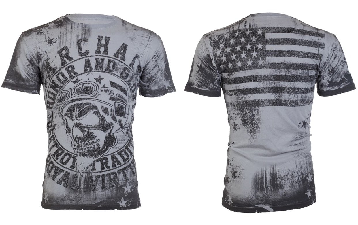 ARCHAIC BY AFFLICTION Men's T-Shirt S/S DEATH RACER Biker MMA - Walmart.com