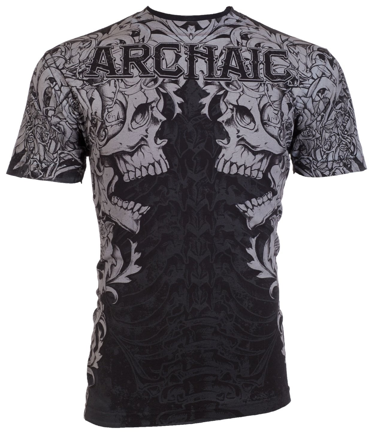 ARCHAIC BY AFFLICTION Men's T-Shirt S/S DEATH SHOUT Biker MMA - Walmart.com