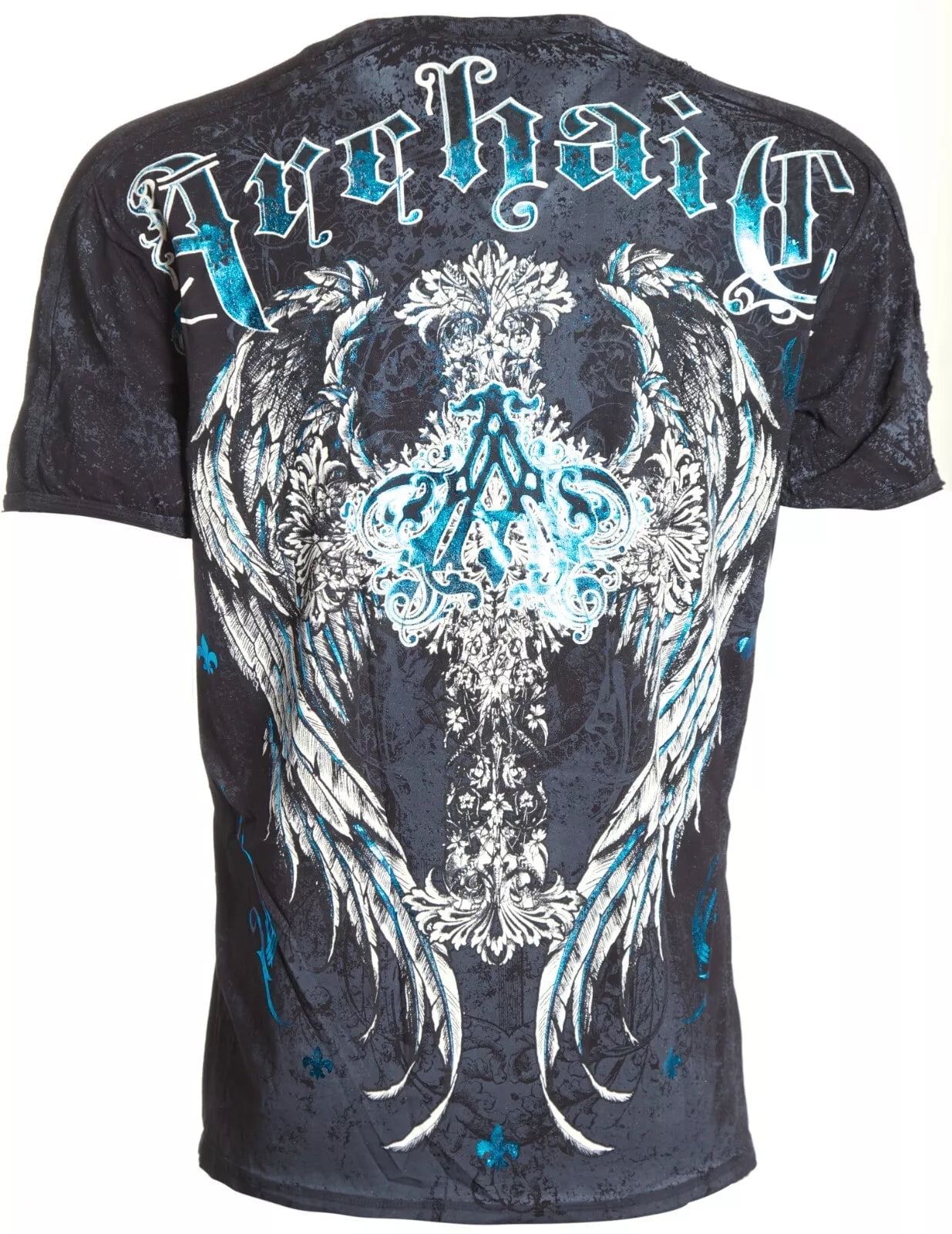 ARCHAIC by AFFLICTION Black MAUSOLEUM Short Sleeve Slim Fit Y2K T-shirt ...
