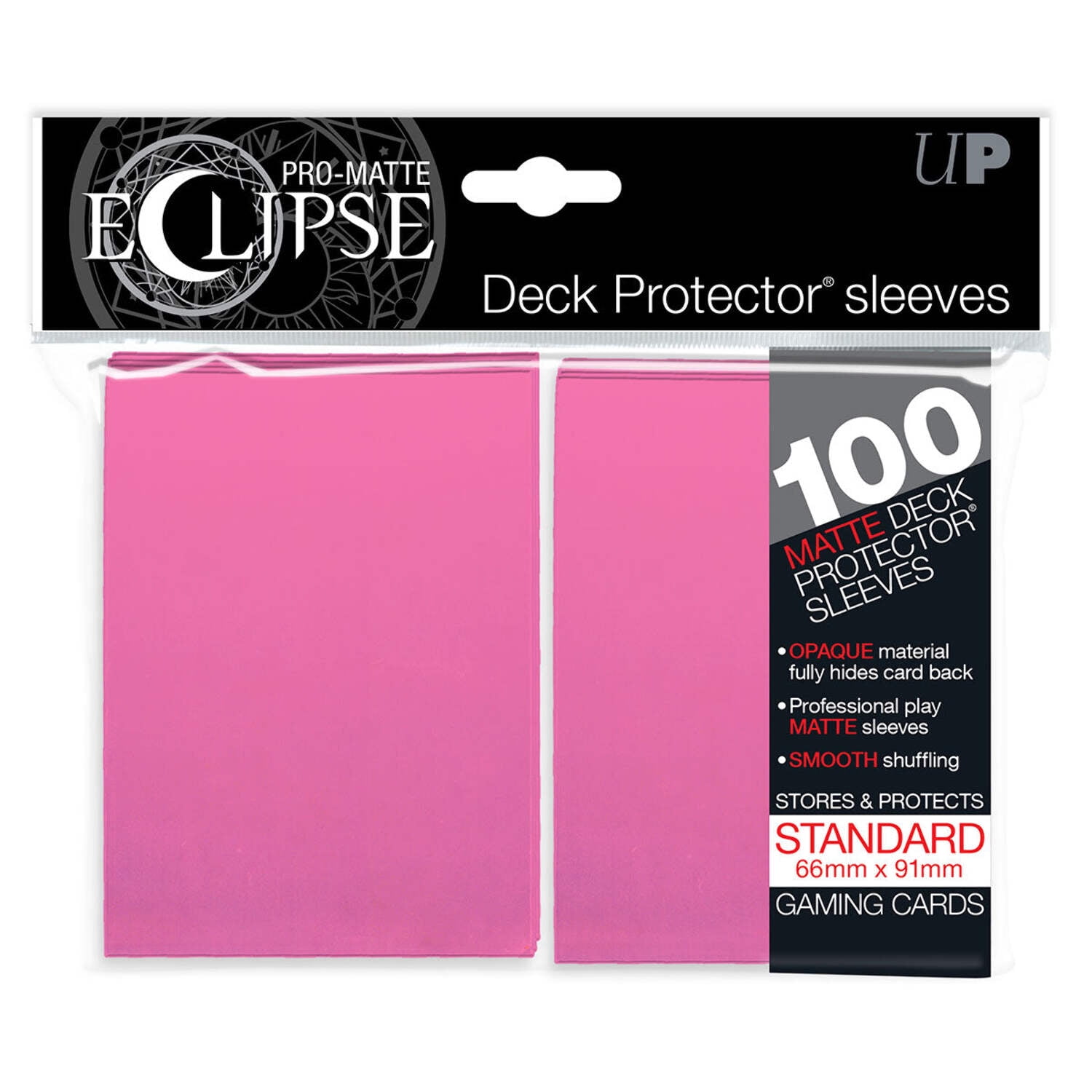 Ultra PRO: Standard 100ct PRO-Matte Sleeves - Eclipse (Hot Pink) - Walmart.com