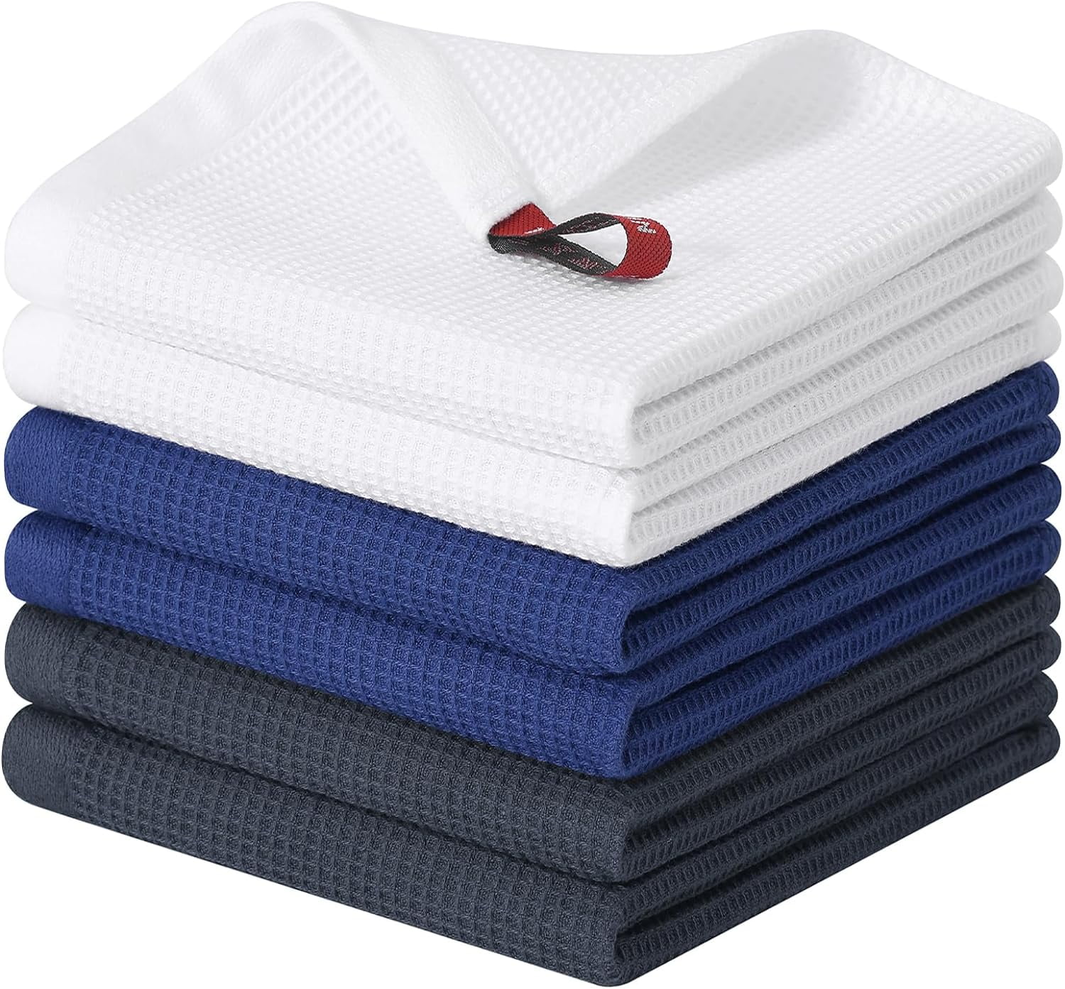 ARCOCO-100% Cotton Dish Cloths - Waffle Weave Soft and Absorbent Dish ...