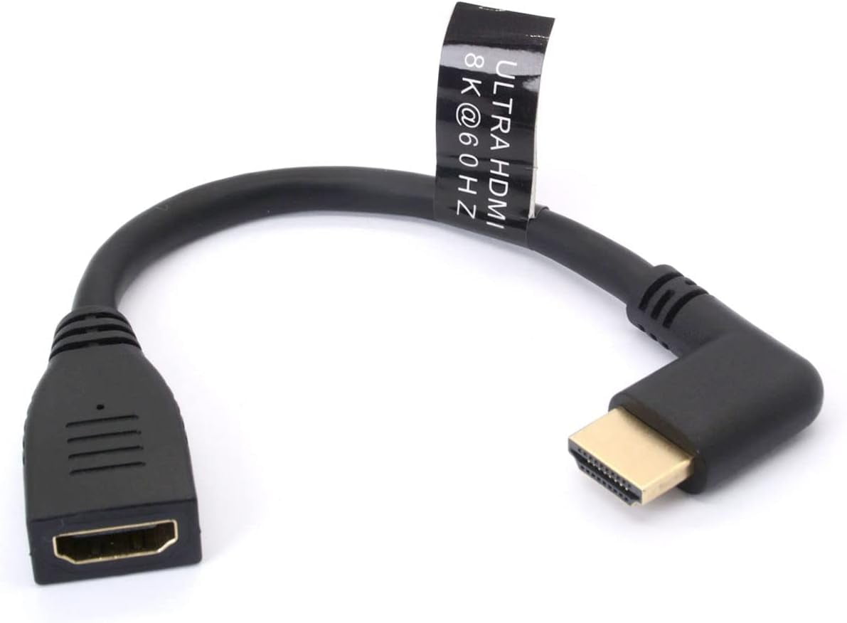 ARCOCO-8K HDMI Extension Cable, Short HDMI 2.1 Male to Female 90 Degree ...