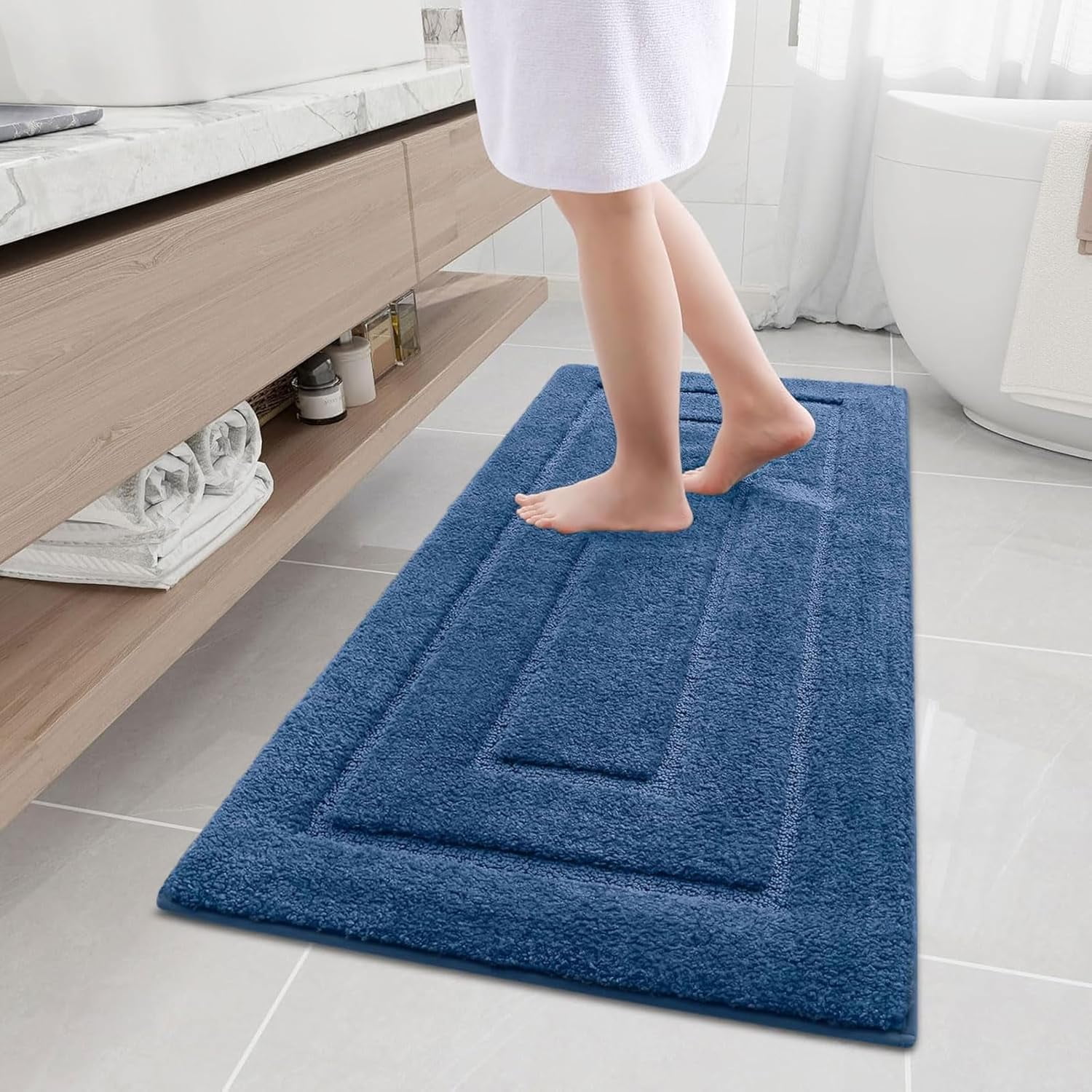 ARCOCO-Bathroom Rugs, 47" x 20", Soft and Absorbent Microfiber Bath ...