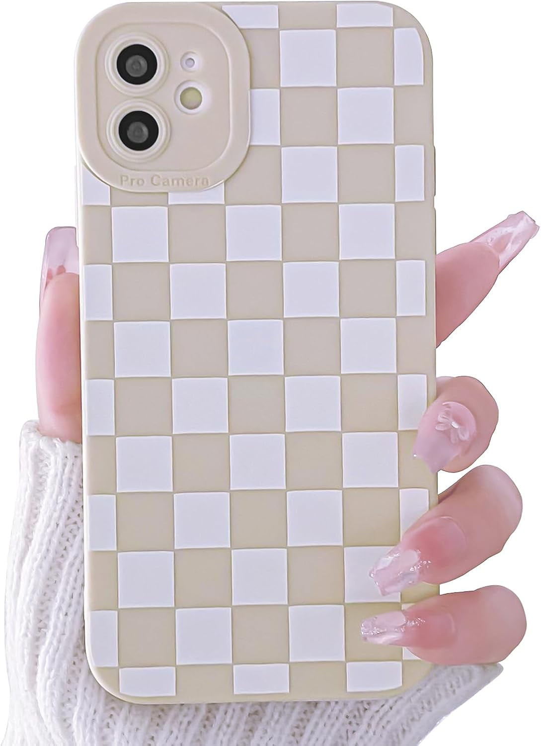 ARCOCO-Compatible for iPhone 12 Case Cute Checkerboard Lattice Plaid ...