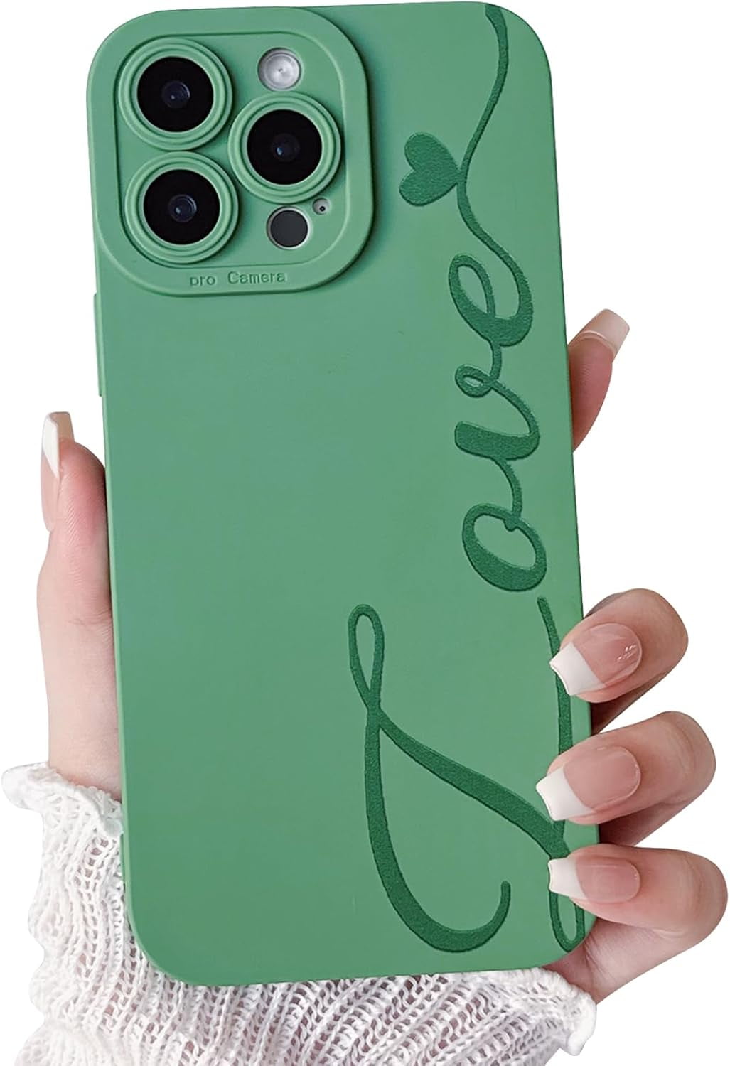 ARCOCO-Compatible with iPhone 12 Pro Case Cute Green Design for Women ...