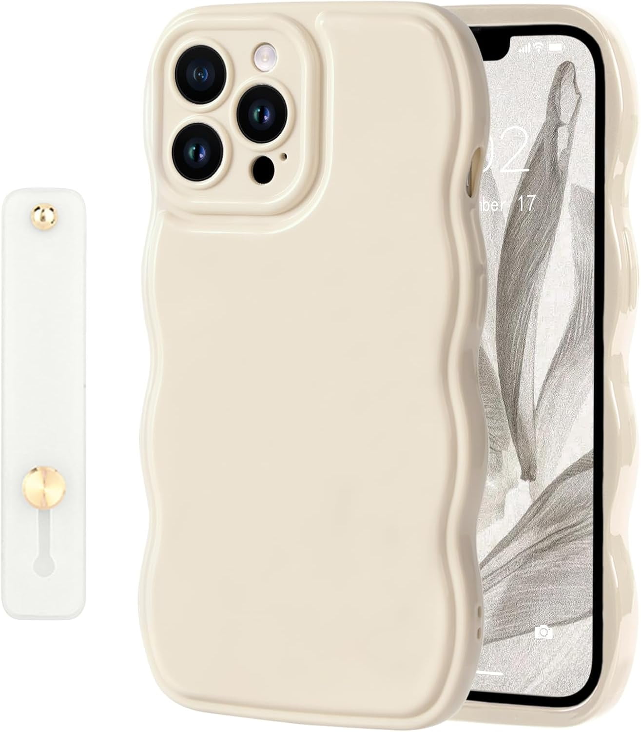 ARCOCO-Compatible with iPhone 12 Pro Max Case Cute Simple Wave Design Stylish Wavy Curly Frame ...