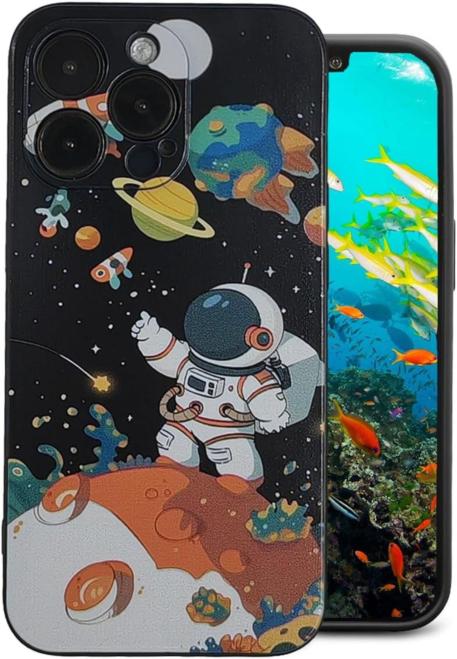 ARCOCO-Compatible with iPhone 16 Pro Max Case Cool Astronaut Design Soft TPU Anti-Slip ...