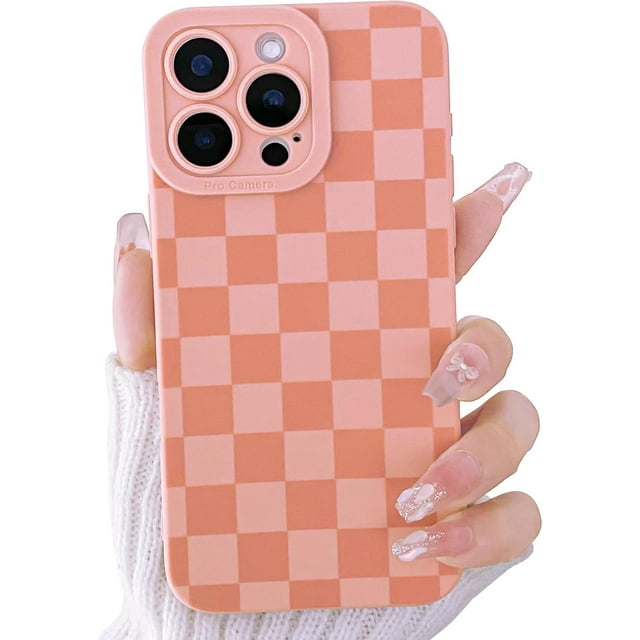 ARCOCO-Compatible for iPhone 16 Pro Max Case Cute Checkerboard Lattice Plaid with Color Design ...