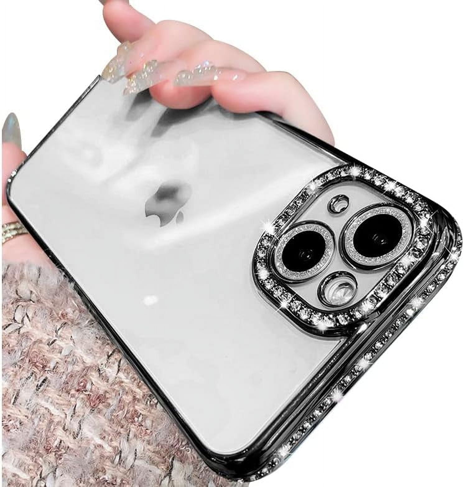 ARCOCO-Compatible with iPhone Case,Luxury Glitter Bling Sparkly Diamond Electro Plated Frame ...