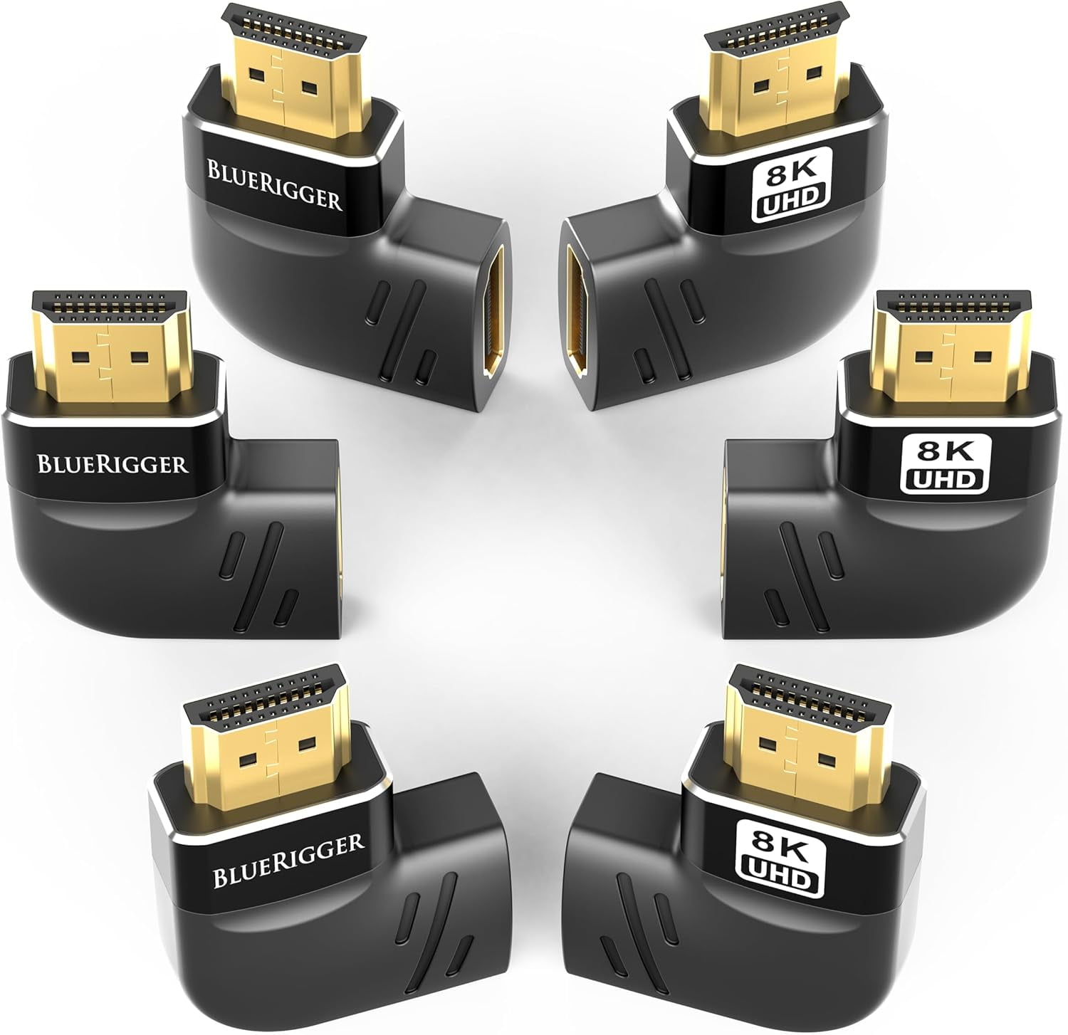 ARCOCO-HDMI 90 and 270 Degree Adapter (6-Pack, 8K 60Hz Right Angle HDMI ...