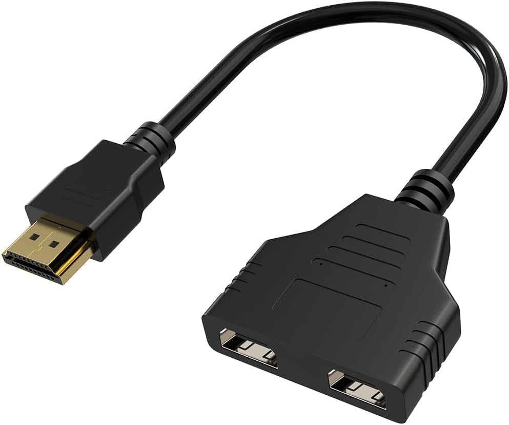 ARCOCO-HDMI Cable Splitter - 1 in 2 Out HDMI Splitter Adapter Cable for ...