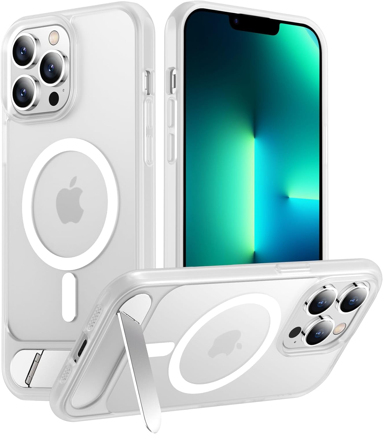 ARCOCO-Magnetic Compatible with iPhone 13 Pro Max Case, [Built-in Invisible Kickstand ...