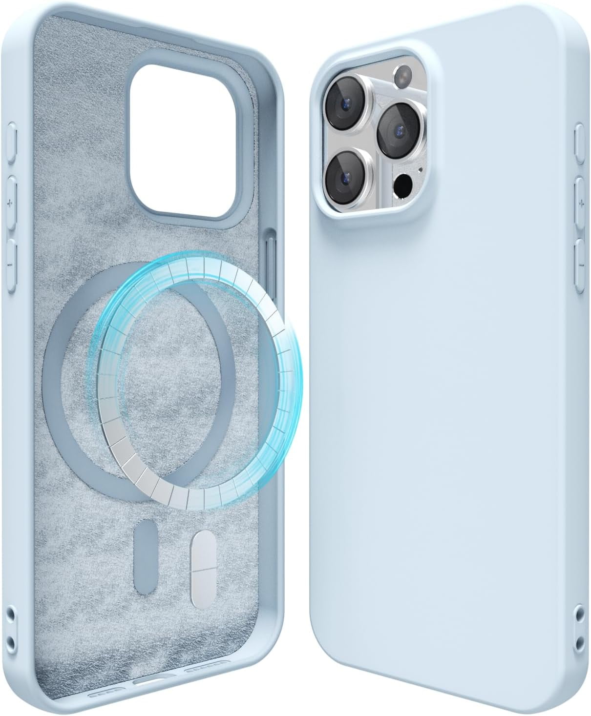 ARCOCO-Silicone Case for iPhone 15 Pro Max Compatible with Magsafe Magnetic Wireless Charging ...