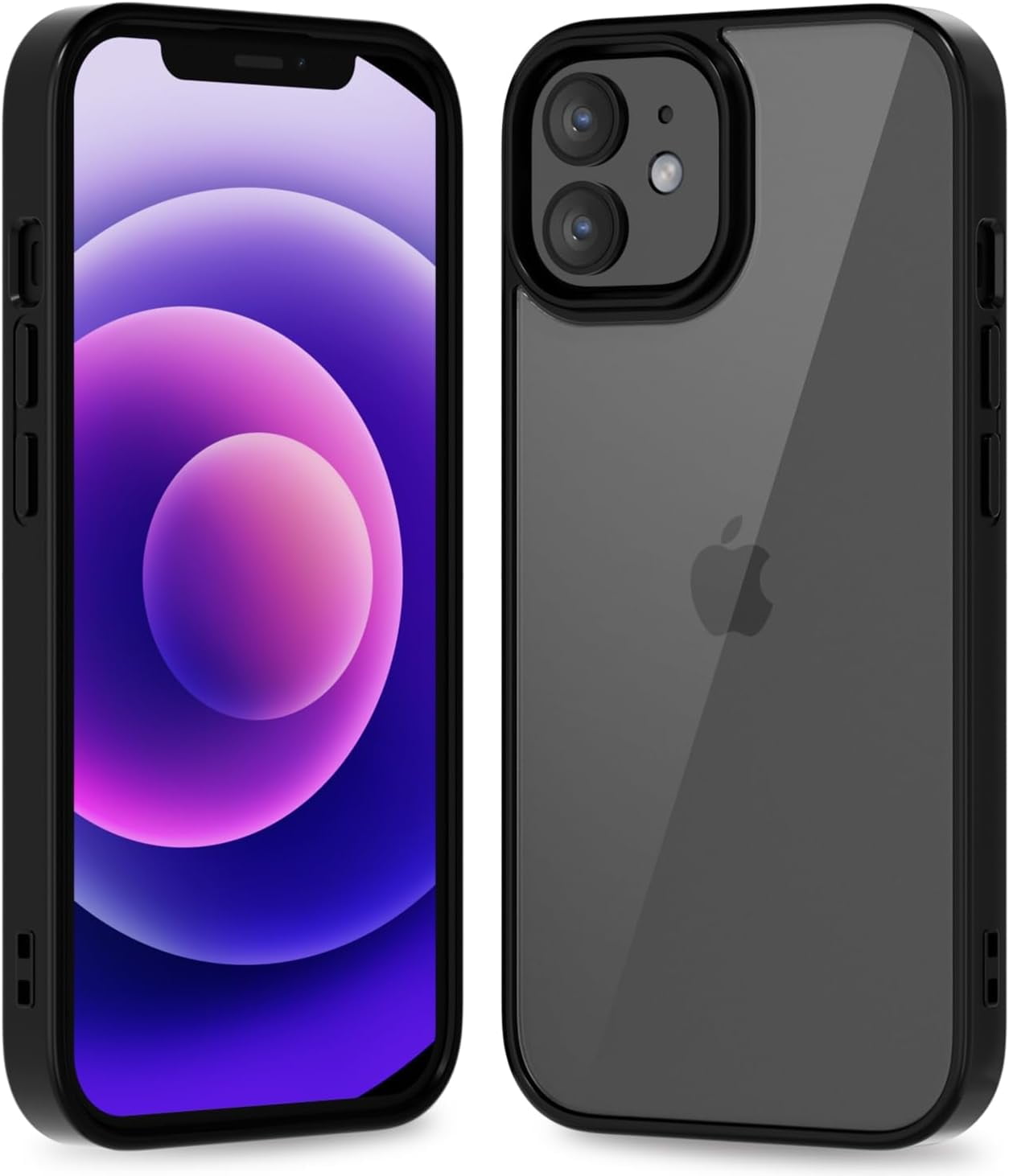 ARCOCO-Thin Slim Clear case for iPhone 12 Mini, Transparent Hybrid Hard ...