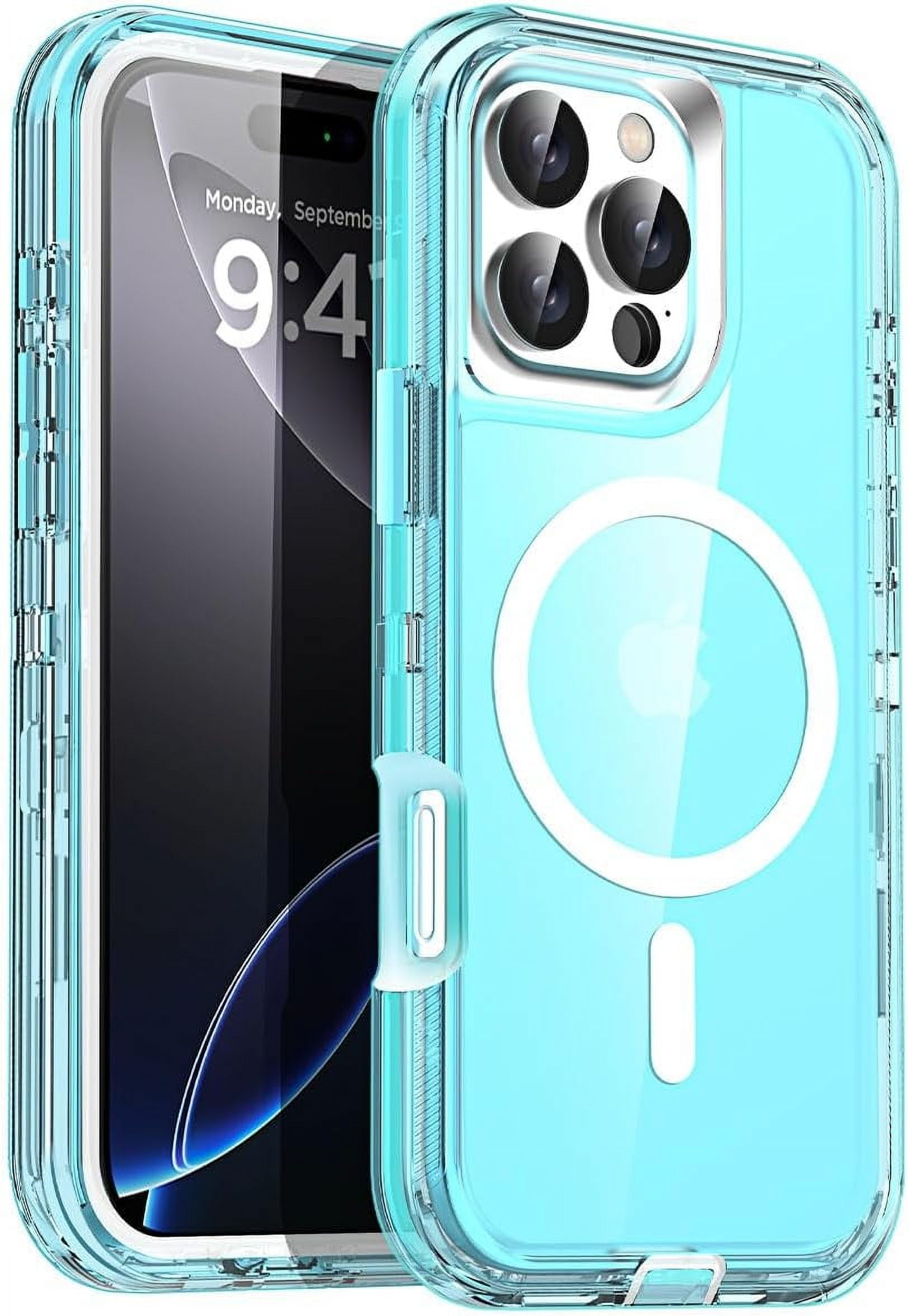 ARCOCO-for iPhone 16 Pro Max Case Clear Compatible with MagSafe 3 in 1 Heavy Duty Drop ...