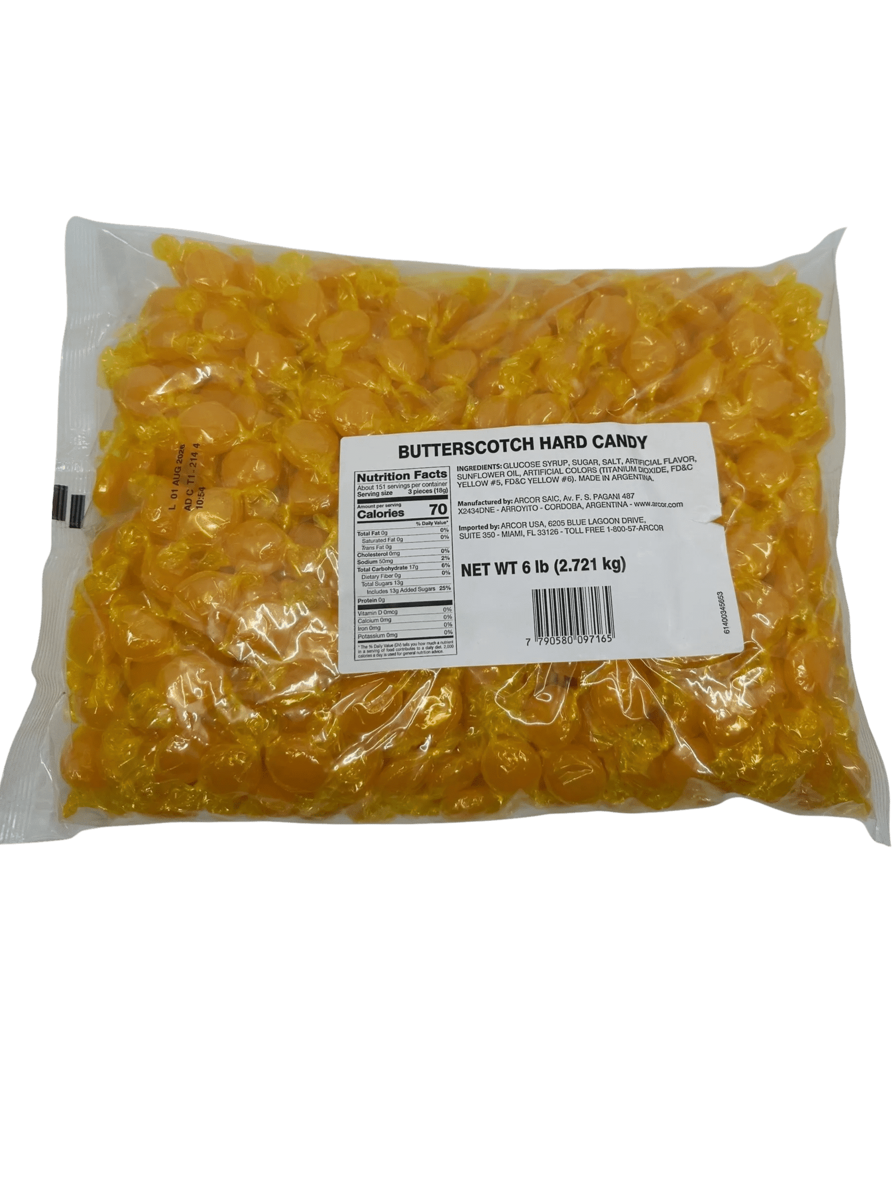 ARCOR Butterscotch Discs Hard Candy 6 lb bag - Walmart.com
