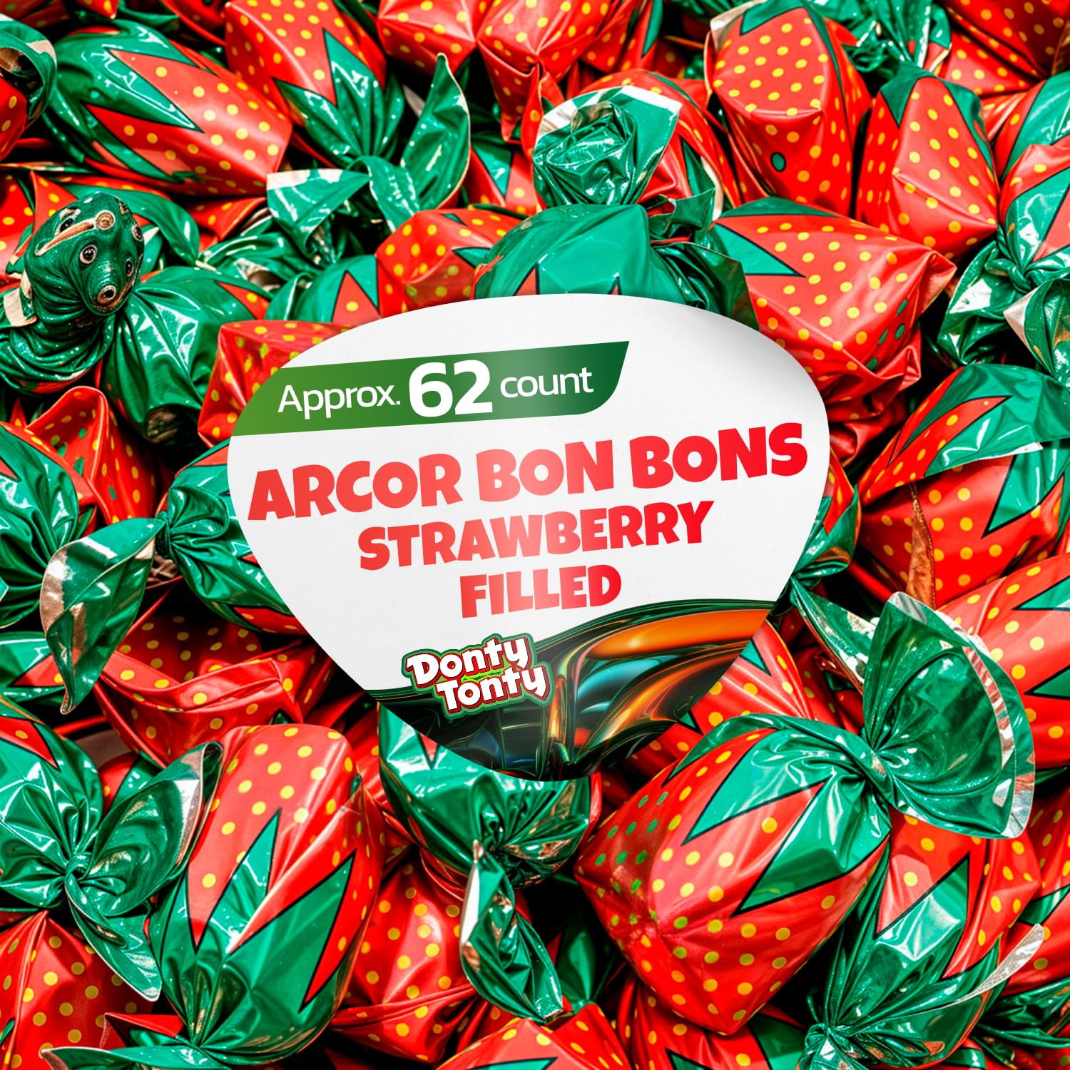 ARCOR Strawberry Bon Bons 1 MDA05 lb - Individually Wrapped Hard Candy ...