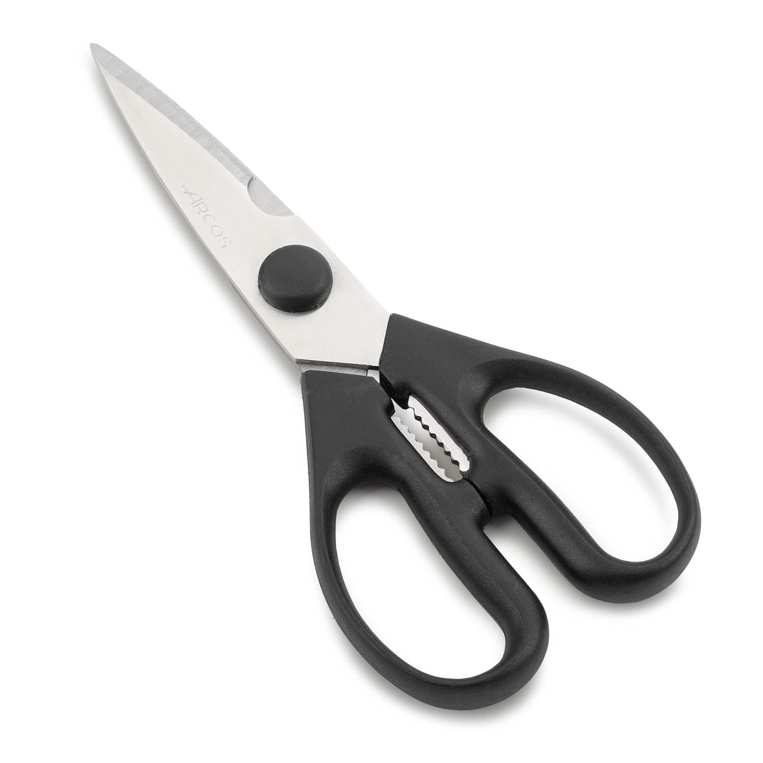 ARCOS 8-Inch Detachable Black Kitchen Scissors in Nitrum Stainless ...