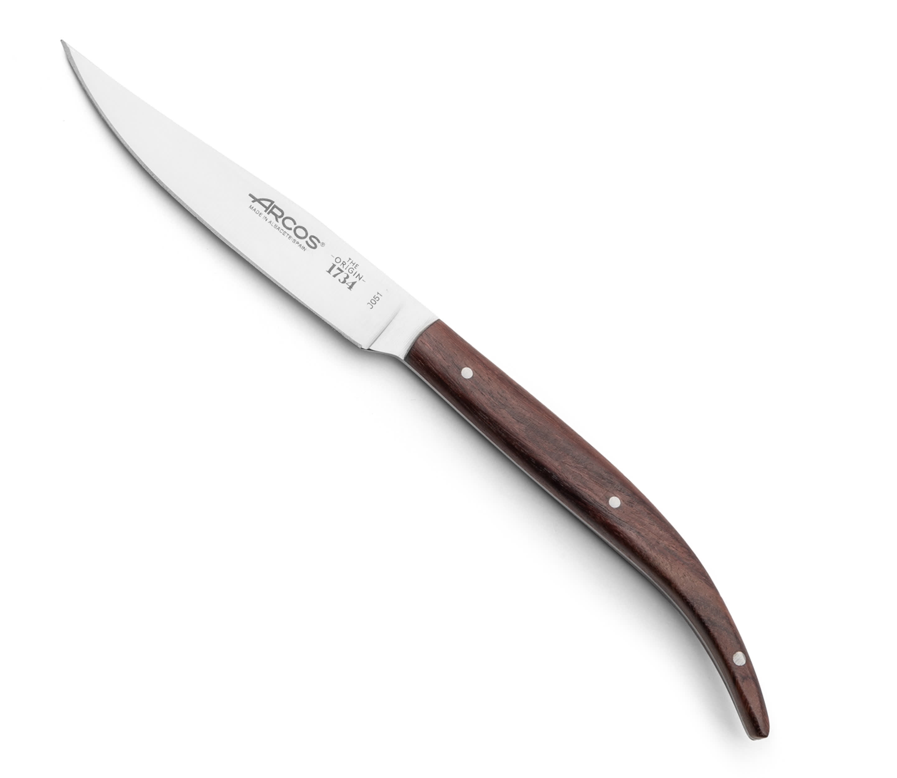 ARCOS Steak Knife in Nitrum Stainless Steel. 4 Inch Blade with Rosewood ...
