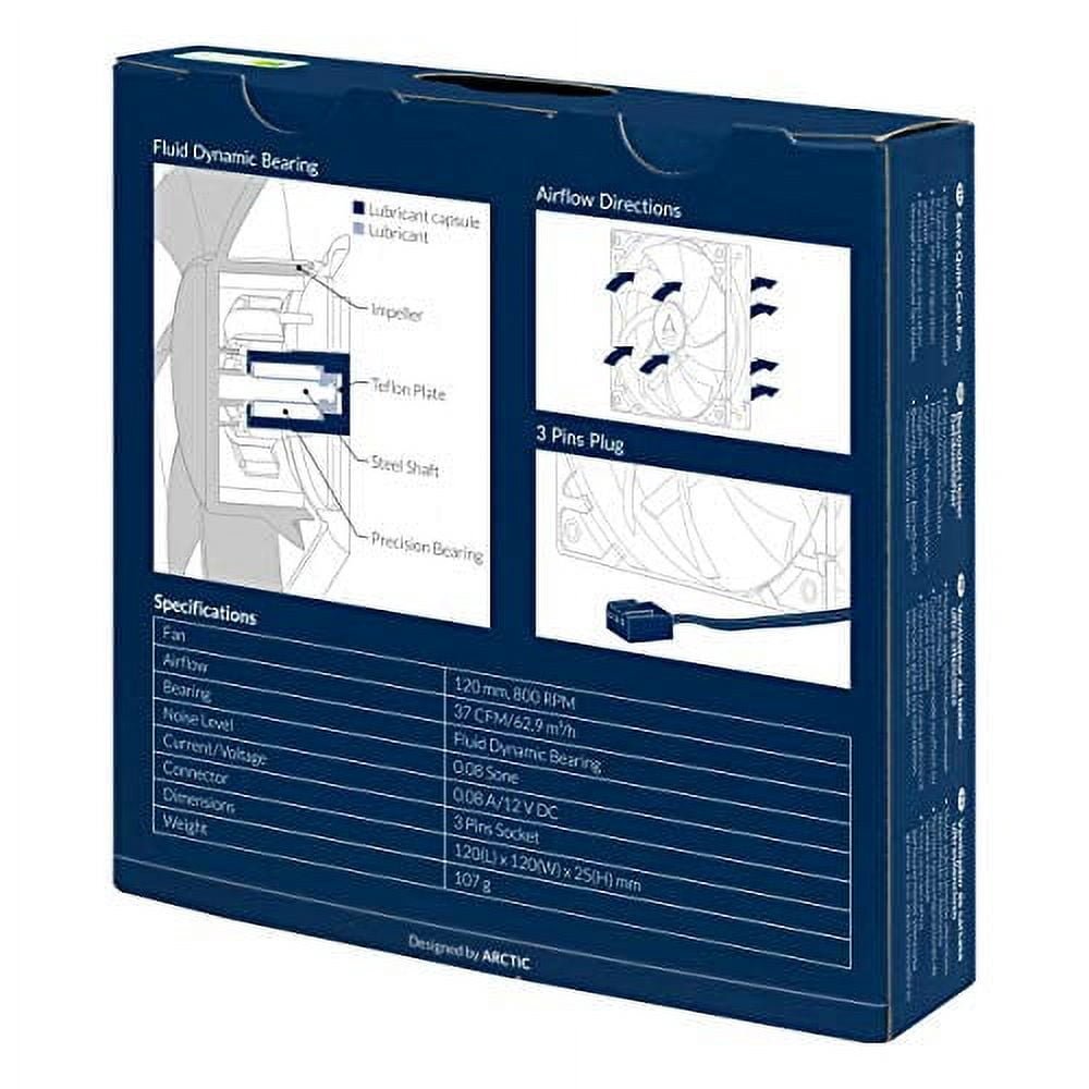 ARCTIC F12 Silent - 120 mm Case Fan, Very Quiet Motor, Computer, Almost ...