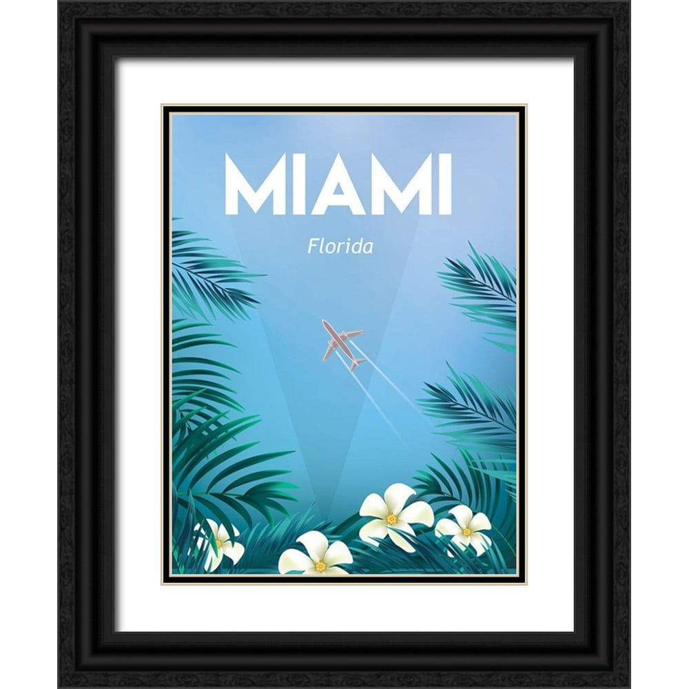 ARCTIC FRAME 12x14 Black Ornate Wood Framed with Double Matting Museum ...