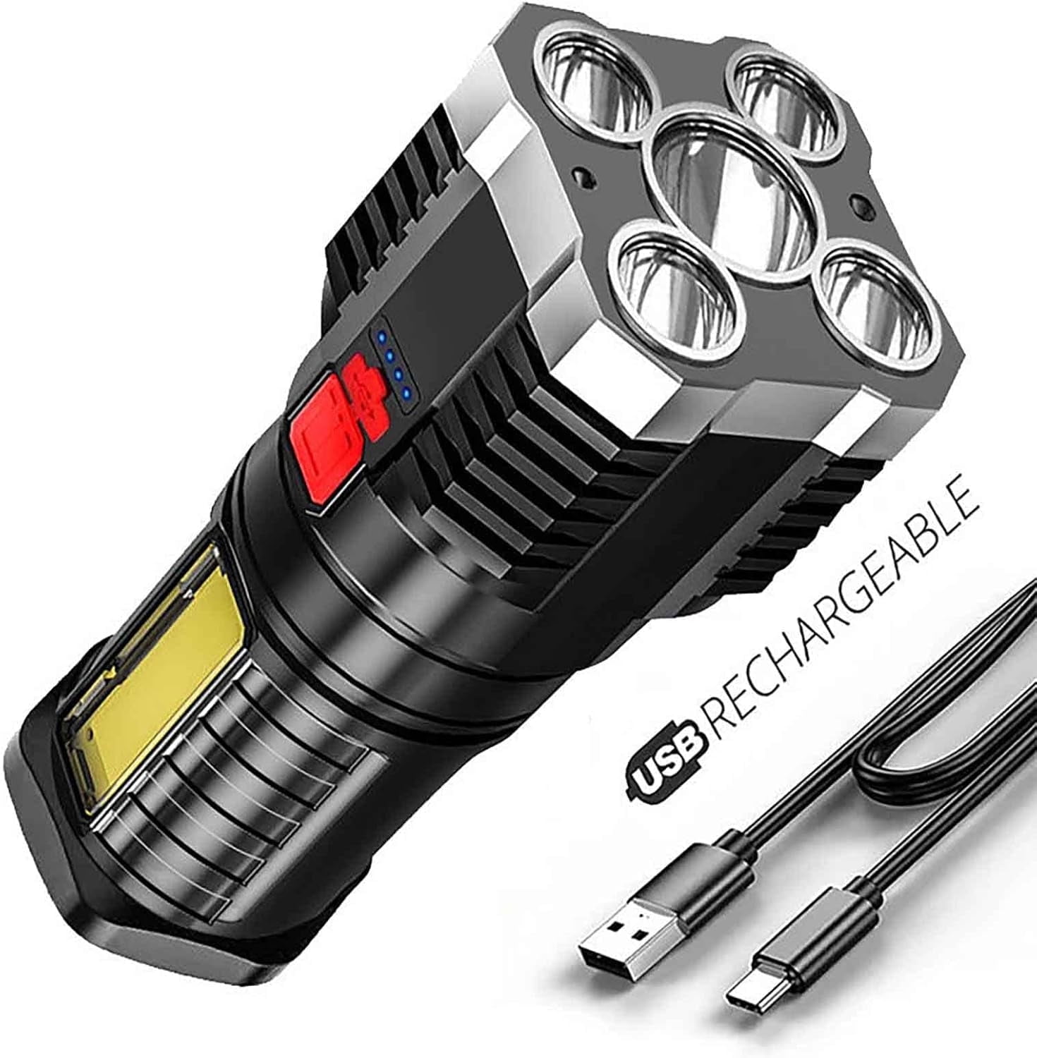 ARCTICICE LED Rechargeable Tactical Flashlight High Lumens, with 3 ...