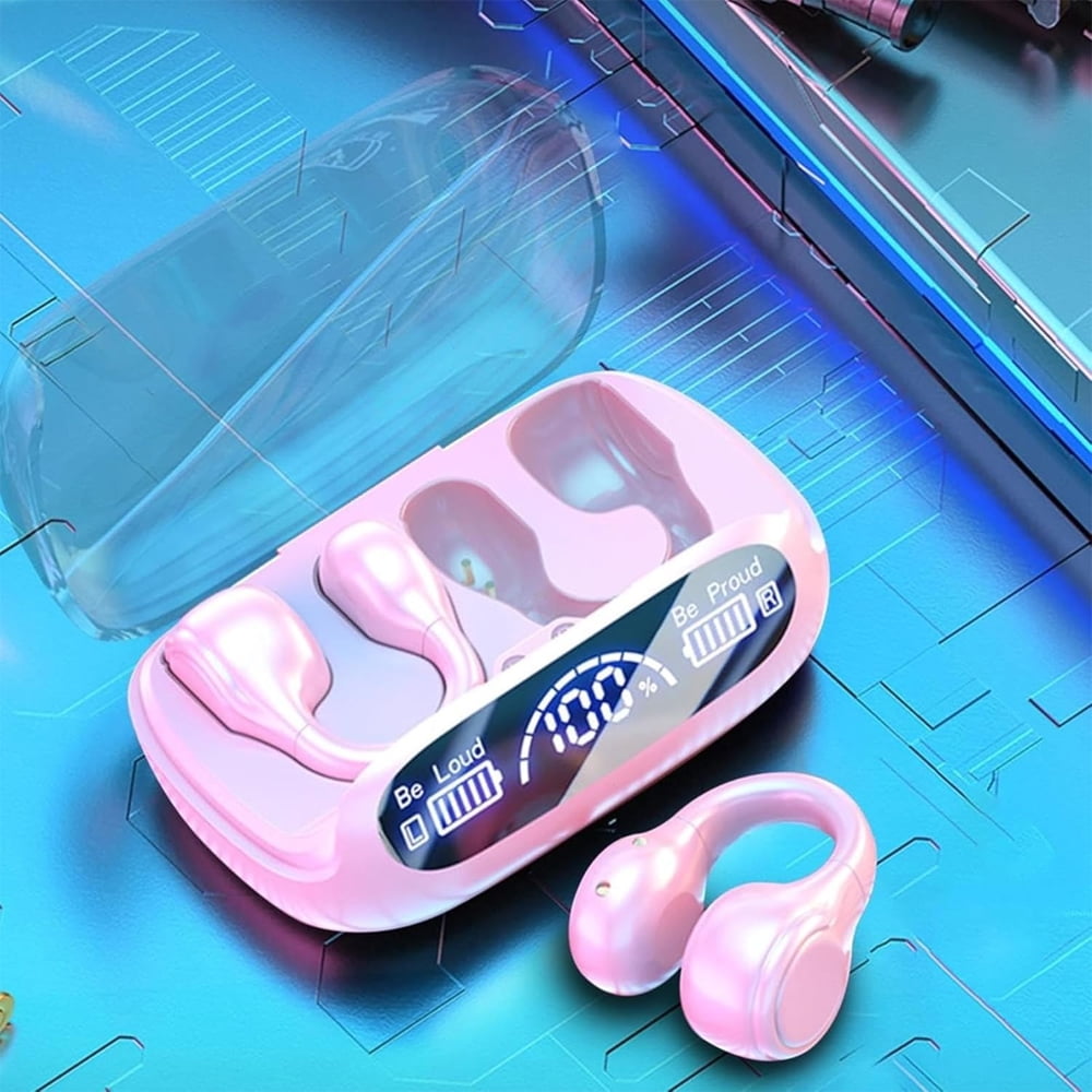 Arctic Ice Wireless Ear Clip Earbuds, 36H Playtime, IPX6 Waterproof, Noise Cancelling, Pink ...