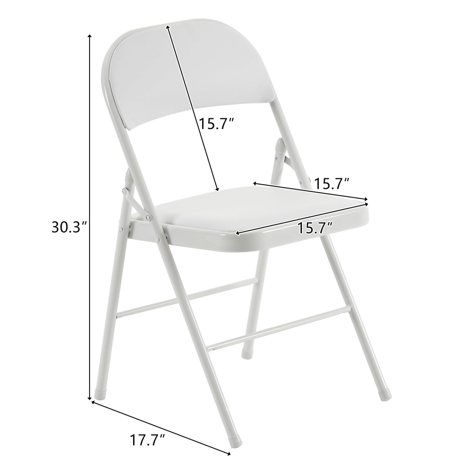 ARCTICSCORPION 6 Pack White Event Folding Chairs, Indoor Outdoor ...