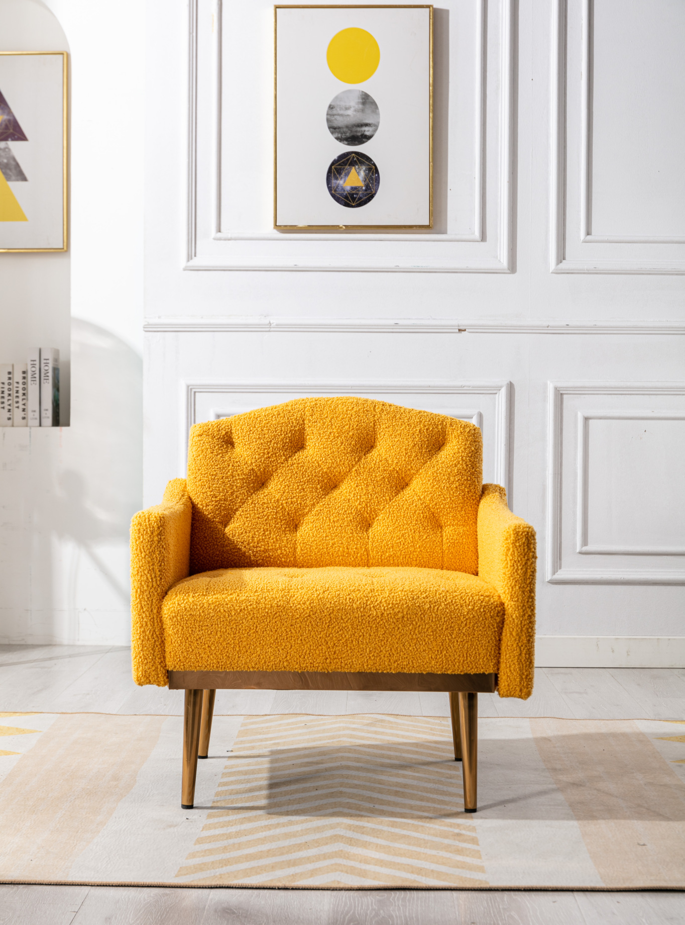 ARCTICSCORPION Modern Teddy Fabric Accent Chair, Leisure Single Sofa ...
