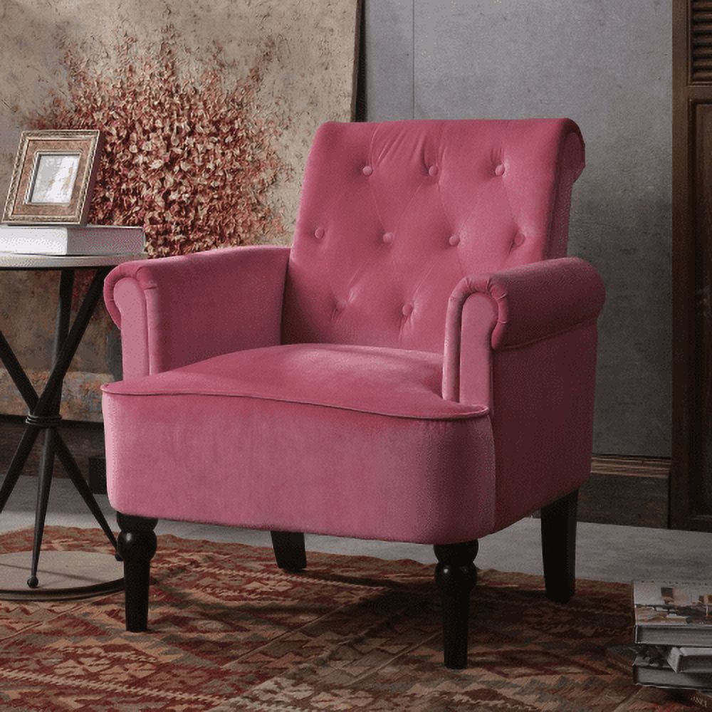 ARCTICSCORPION Velvet Accent Chair, Modern Button Tufted Club Chair ...