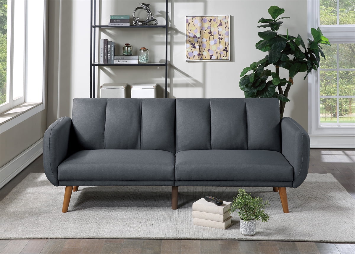 ARCTICSCORPION Velvet Fabric Sofa Couch Convertible Futon Sofa Bed ...