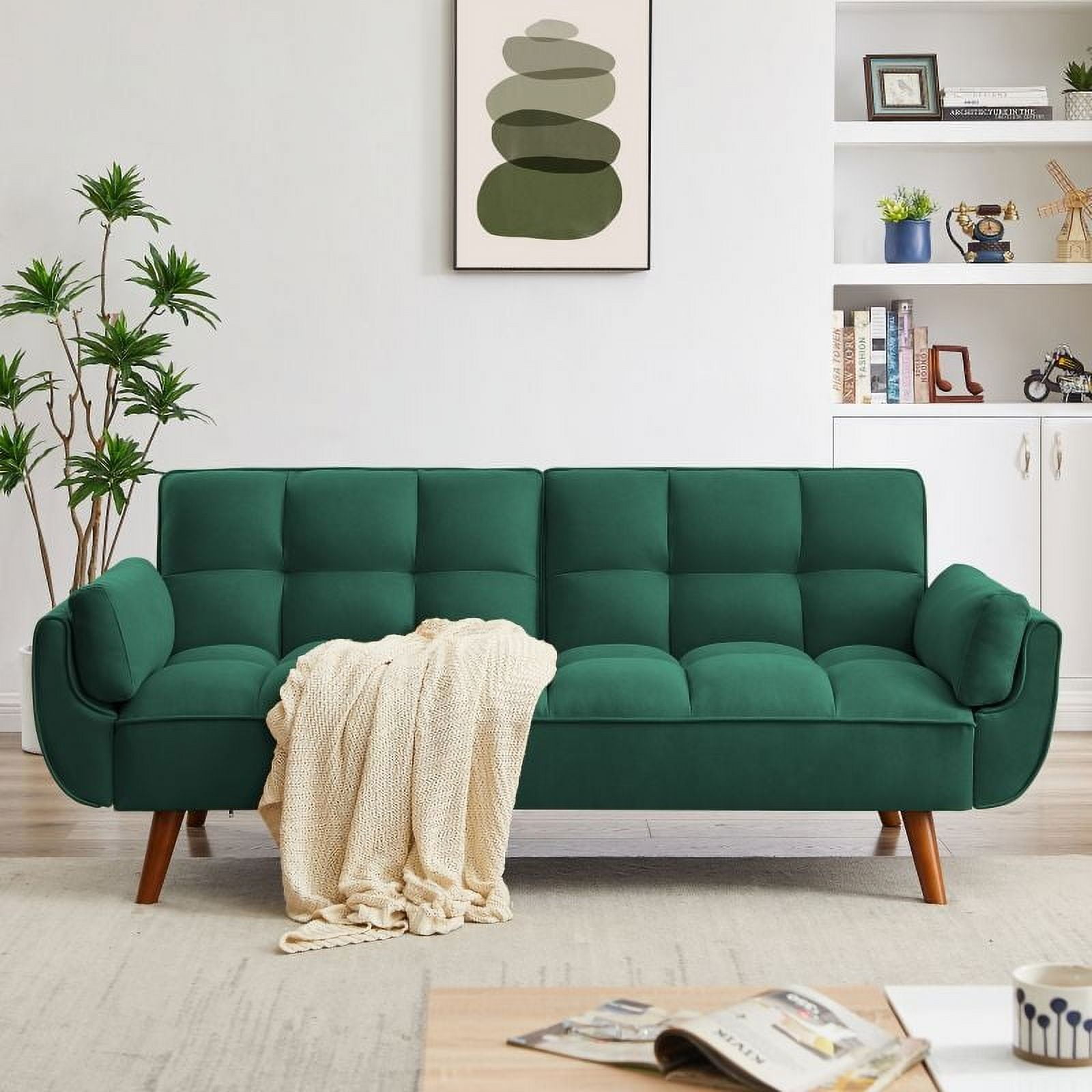 ARCTICSCORPION Velvet Modular Sofa Couch Furniture, Modern Loveseat ...