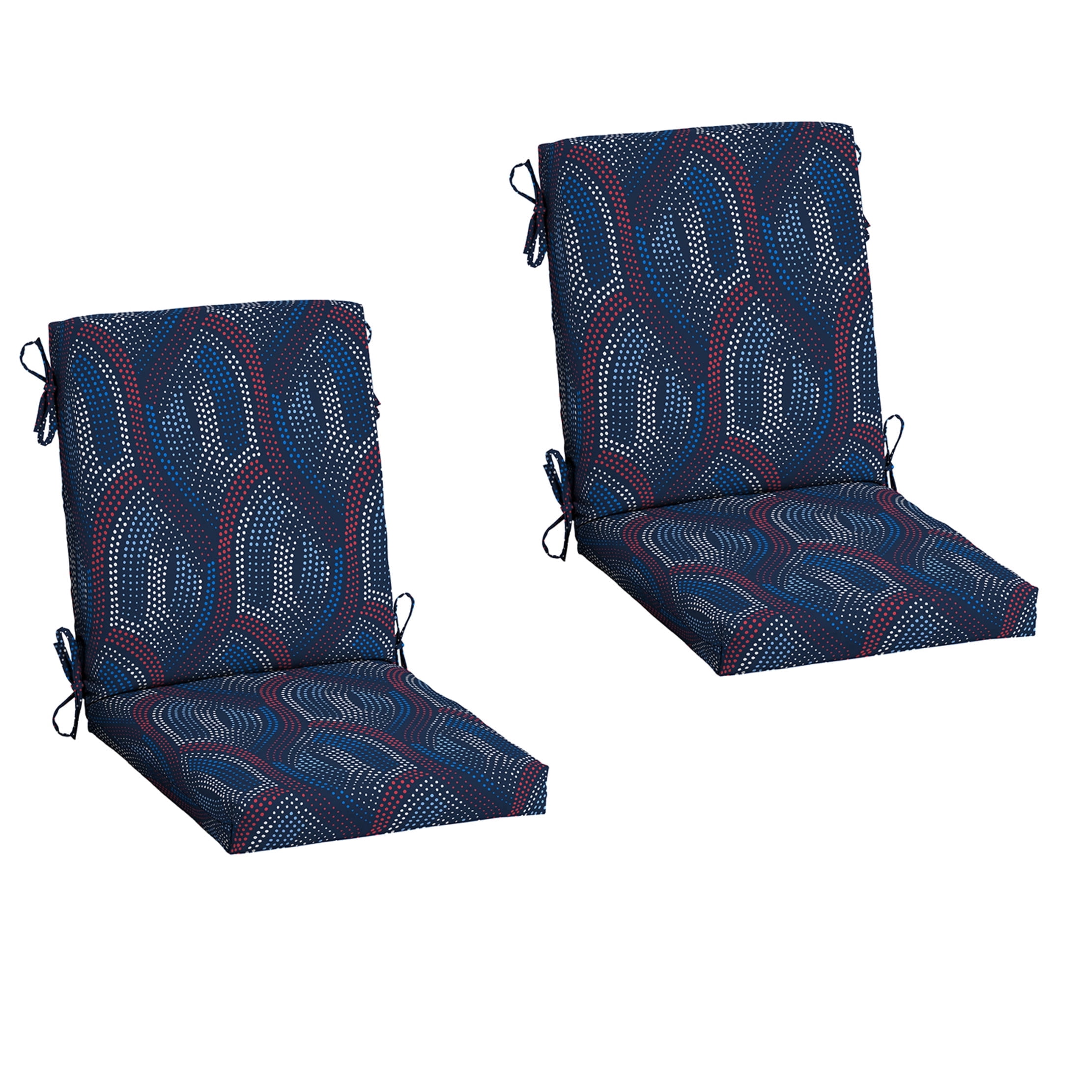 ARDEN 2-Pack Outdoor Patio Dining Chair Cushion, 20x44, Rain-Proof Seat ...