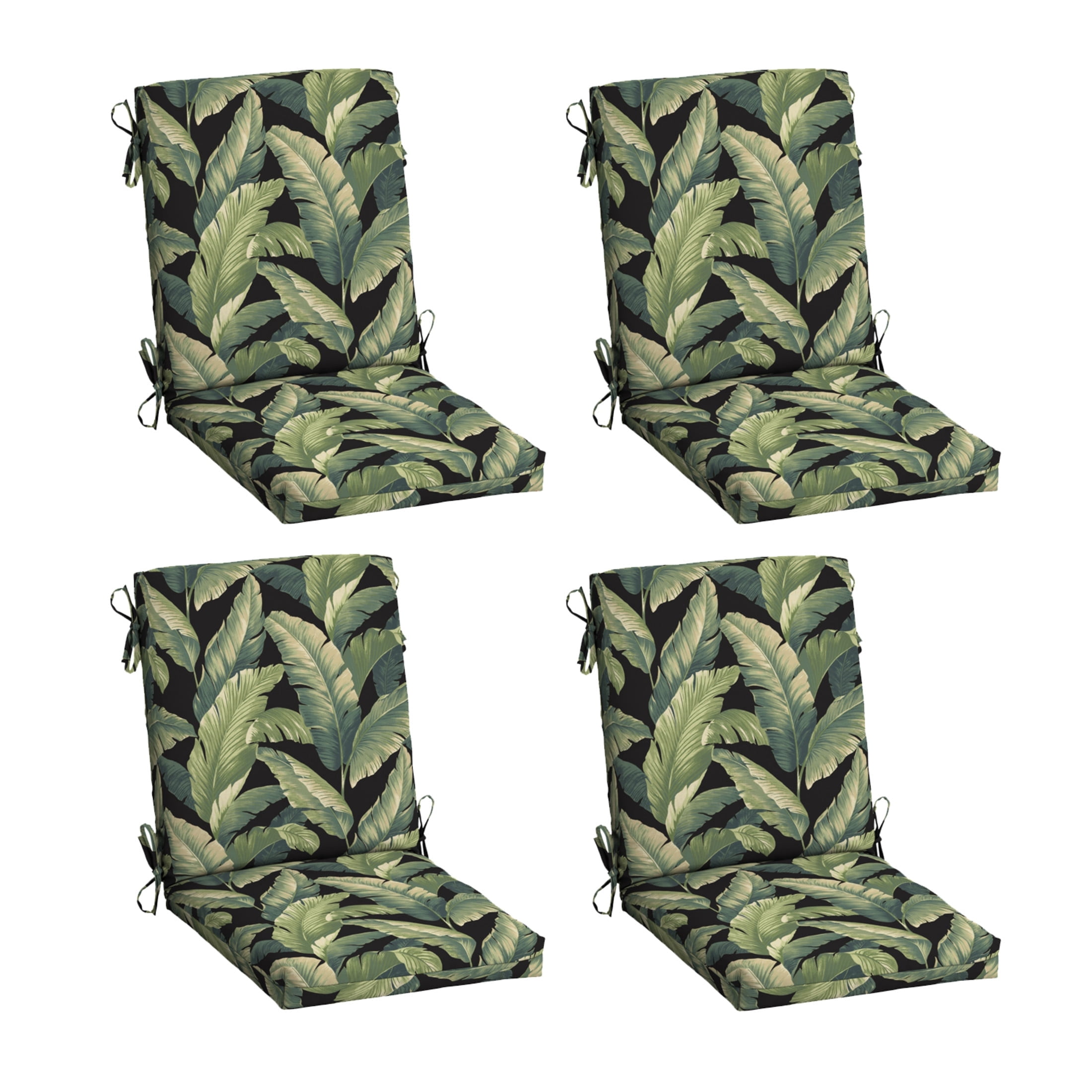 ARDEN 4-Pack Outdoor Patio Dining Chair Cushion, 20x44, Rain-Proof Seat ...