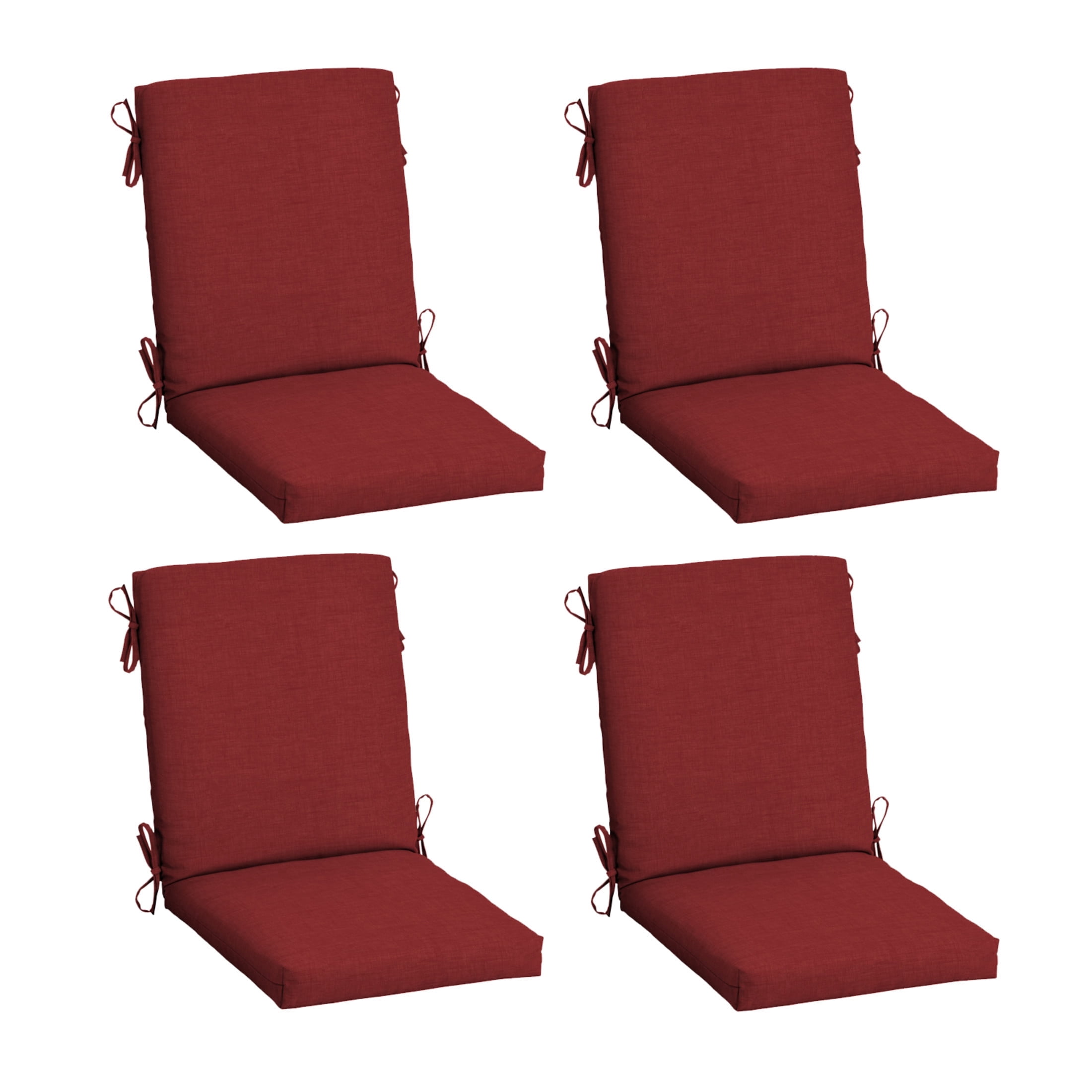 ARDEN 4-Pack Outdoor Patio Dining Chair Cushion, 20x44, Rain-Proof Seat ...