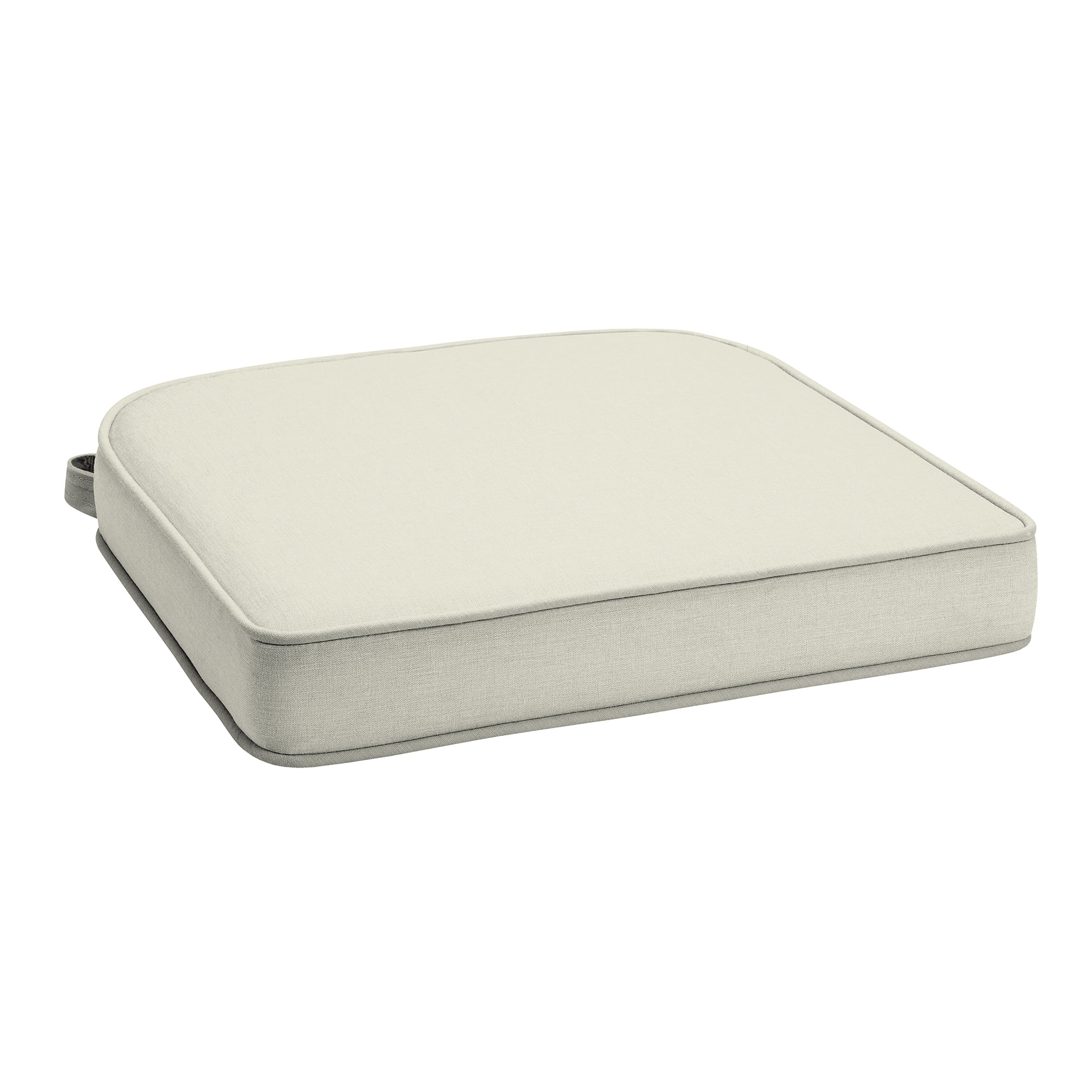 Arden, Foam Outdoor Double Welted Round Back Seat Cushion, 20 x 19 ...