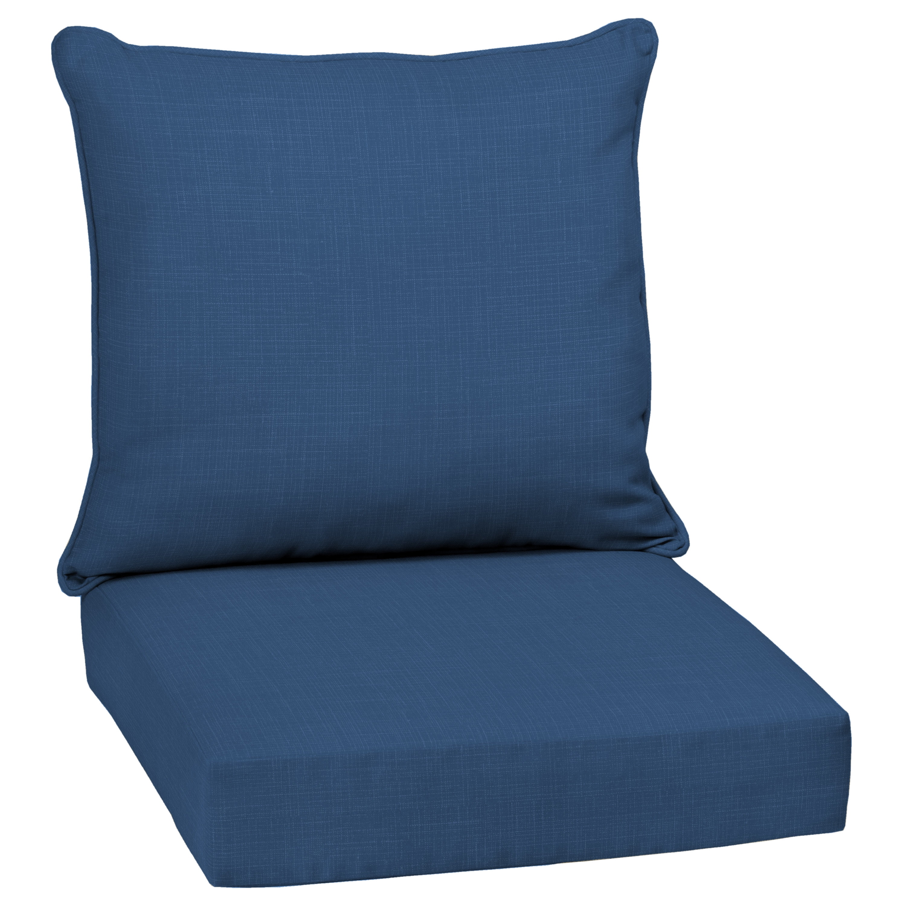 ARDEN Outdoor Deep Seating Cushion Set 24 x 24, Cobalt Blue Texture ...