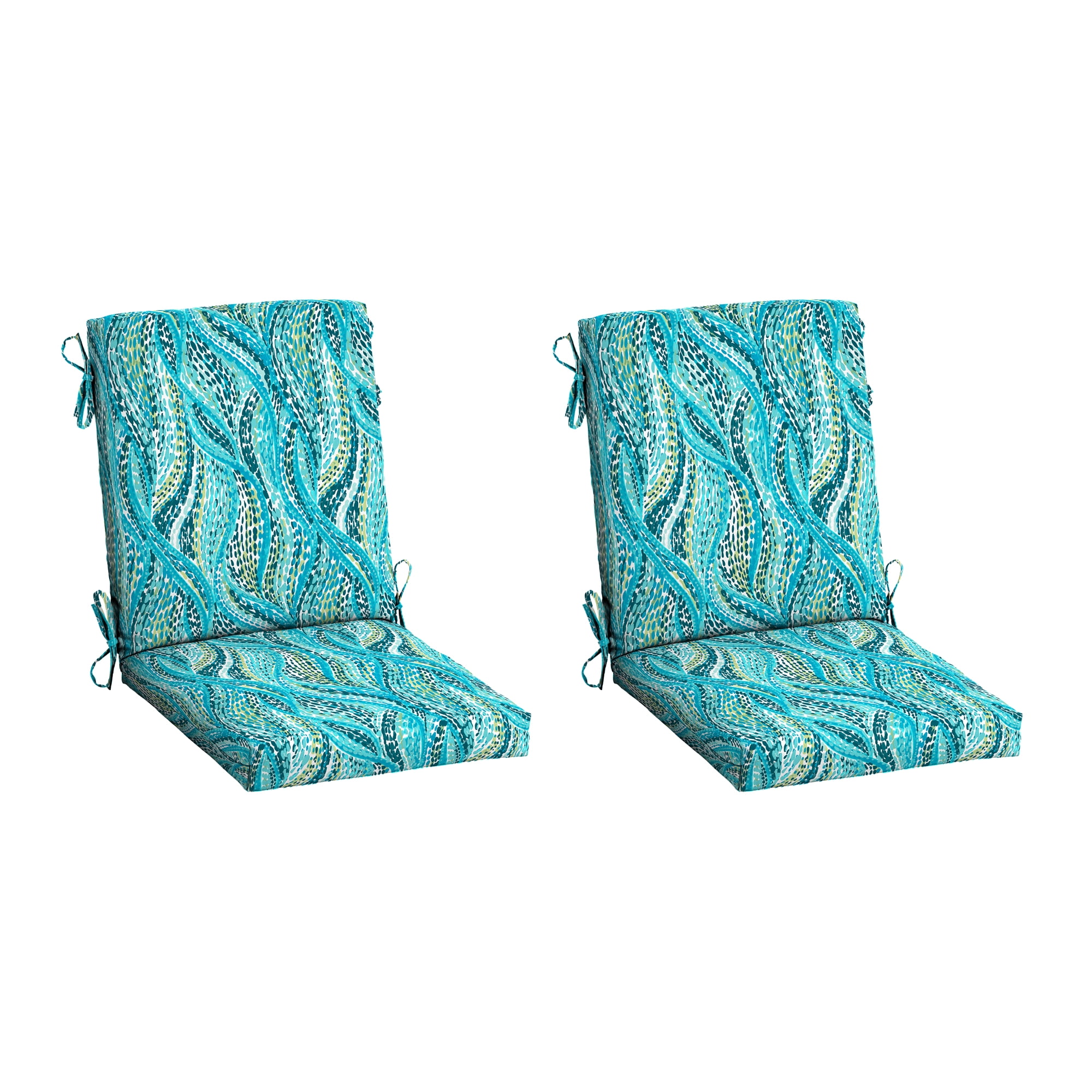ARDEN Outdoor Dining Chair Cushion, 2 Pack, 20 x 20, Rain-Proof, Fade ...