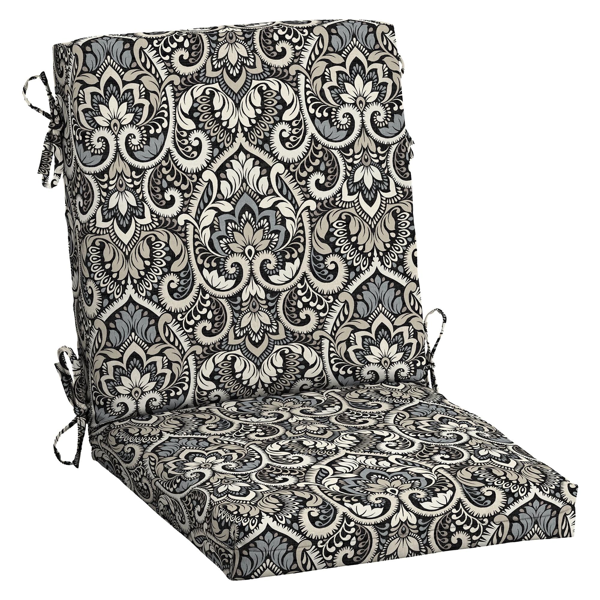 ARDEN Outdoor Midback Chair Cushion, 18 x 16.5, Rain-Proof, Fade ...