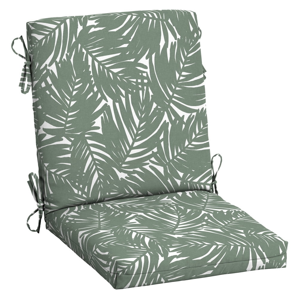 ARDEN Outdoor Midback Chair Cushion, 18 x 16.5, Rain-Proof, Fade ...