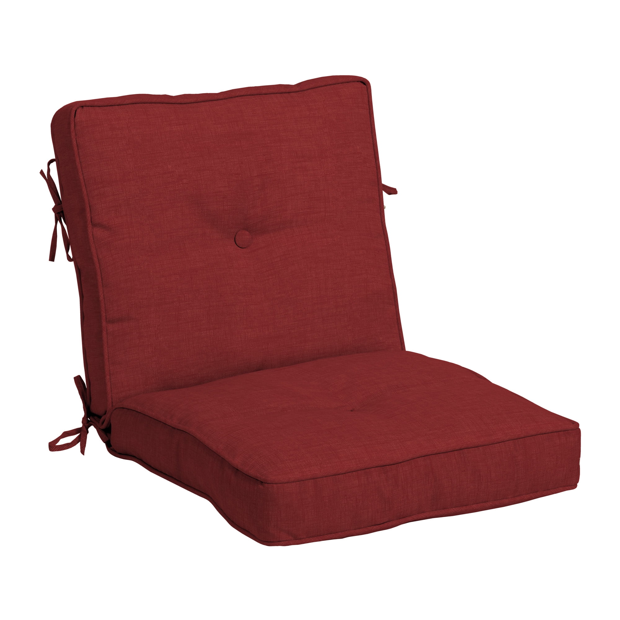 Arden Selections Outdoor Patio Back Dining Chair Cushion, 20x21, UV Resistant, Ruby Red Leala ...